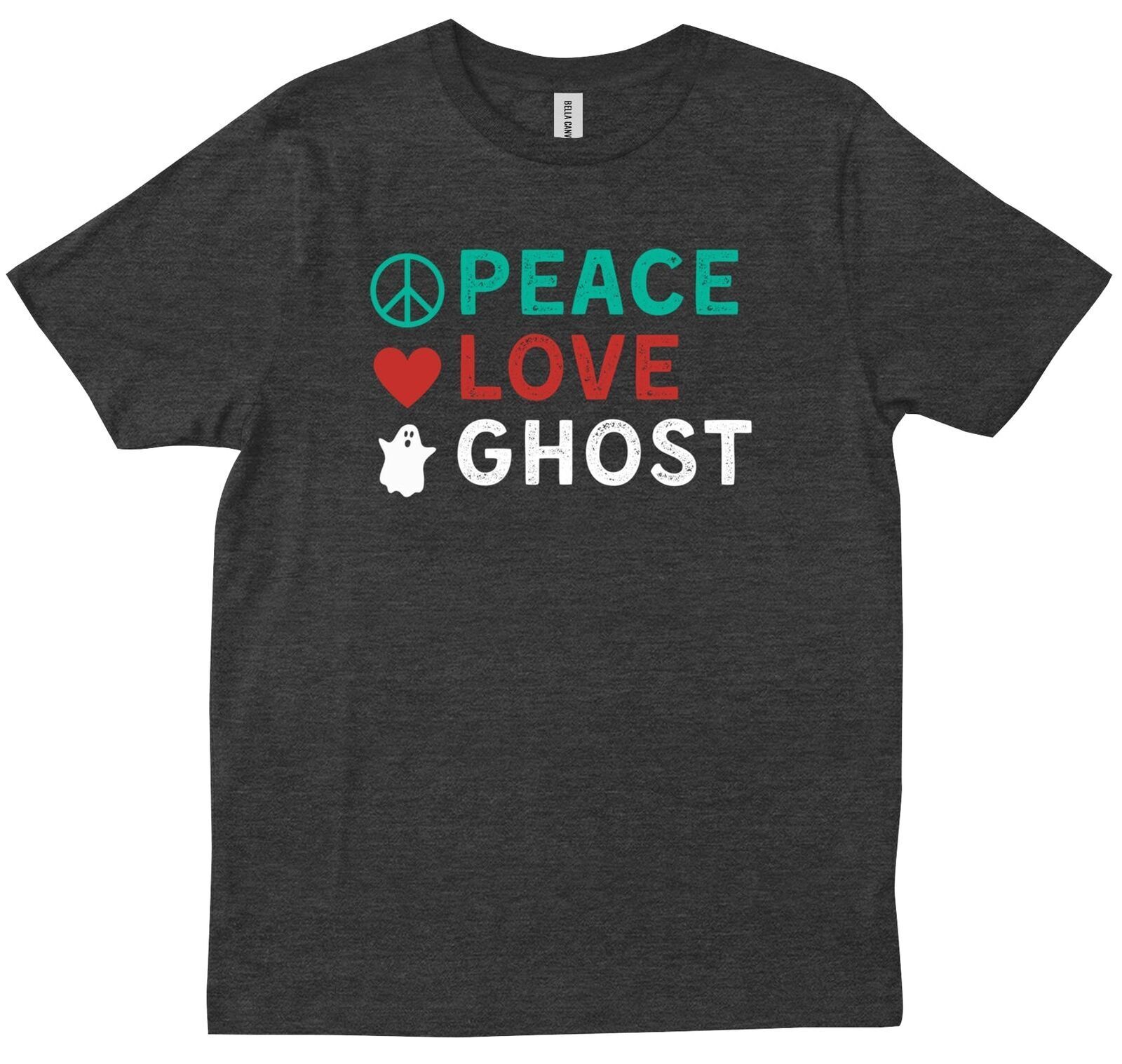 Peace Love Funny Halloween Ghost Party Lovers Friends Family Gift New T ...
