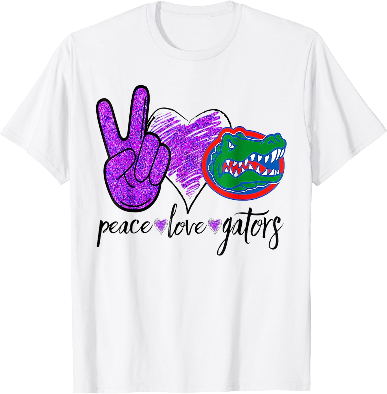 Peace Love Gators Crocodile Lovers Alligator T-Shirt - Walmart.com