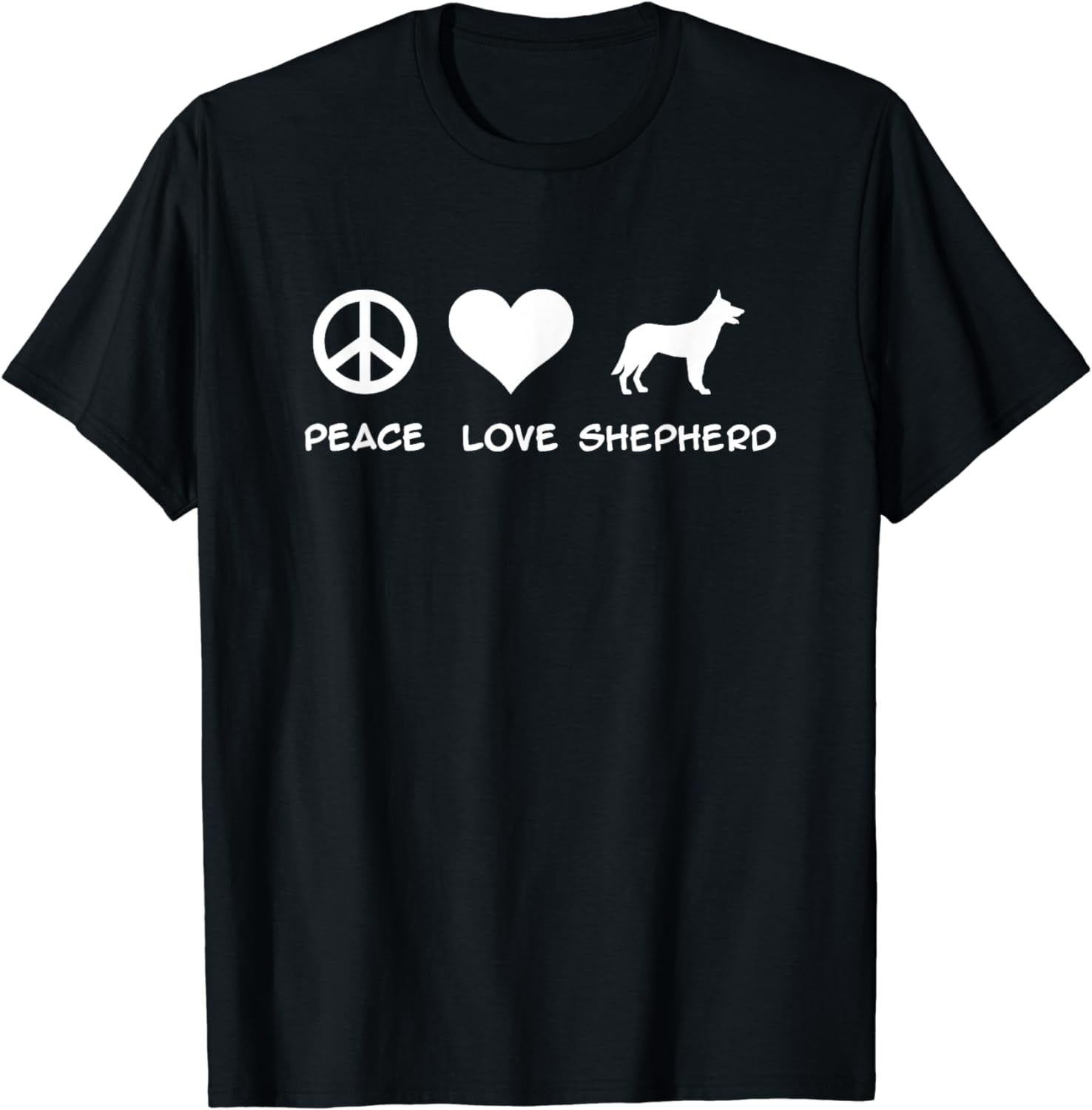 Peace, Love, German Shepherd T-Shirt - Walmart.com