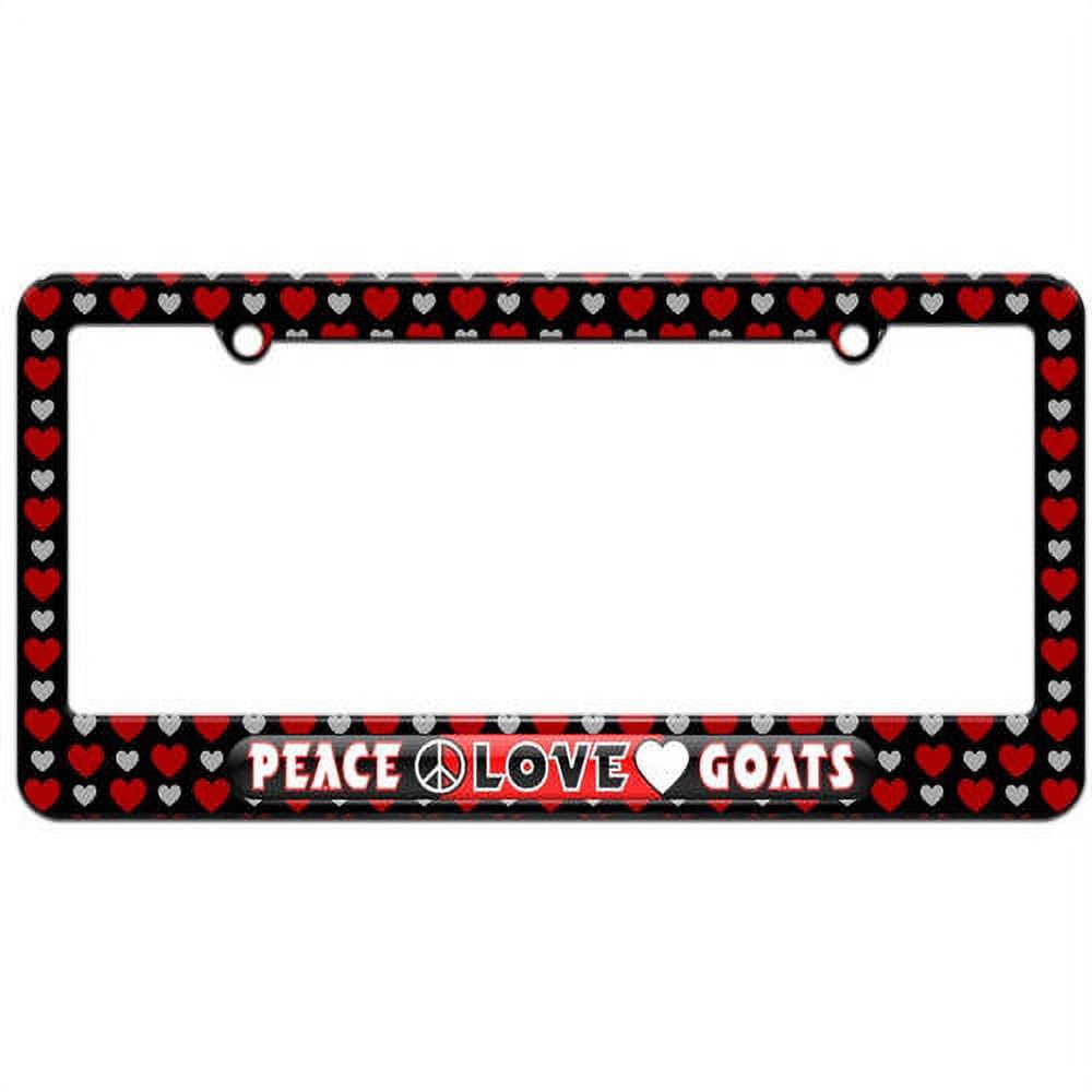 Peace Love Goats License Plate Tag Frame, Multiple Colors - Walmart.com