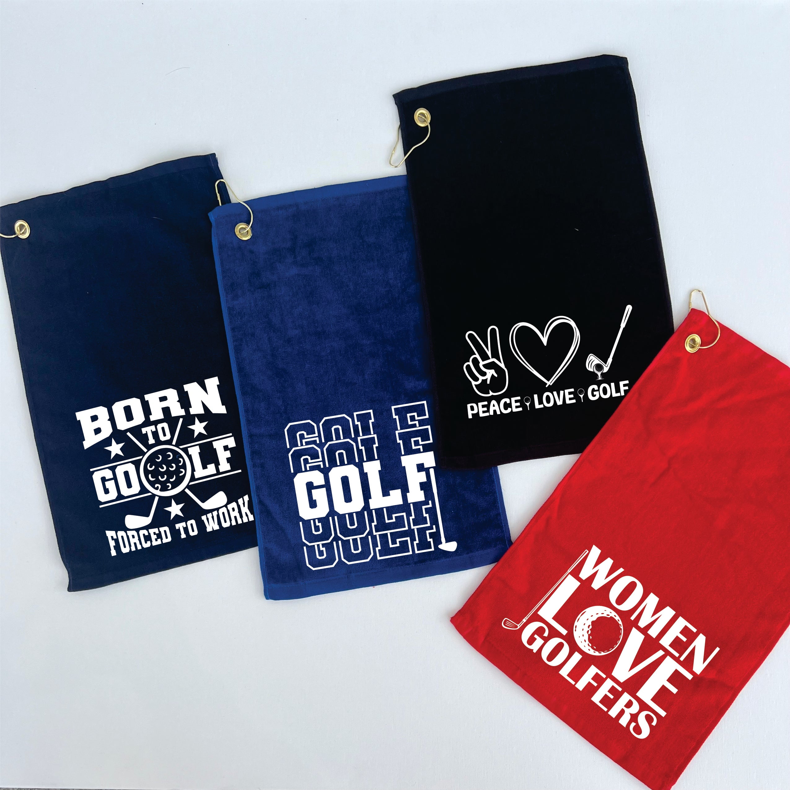 Peace Love Golf Funny Golf Towel | Perfect Gift for Golfing Dads ...