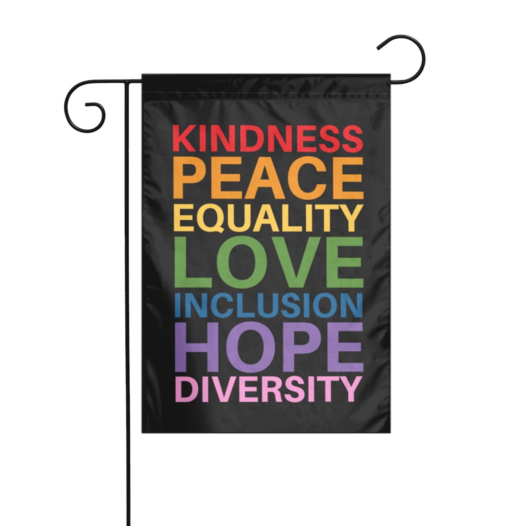 Peace Love Hope Equality Inclusion Diversity Garden Flag Decoration ...