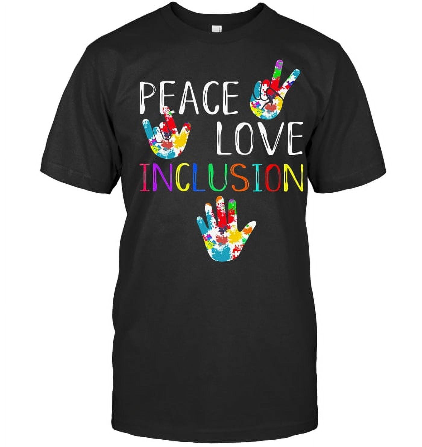 Peace Love Inclusion Sped Squad Special Ed Teacher Gift Autism T Shirt ...