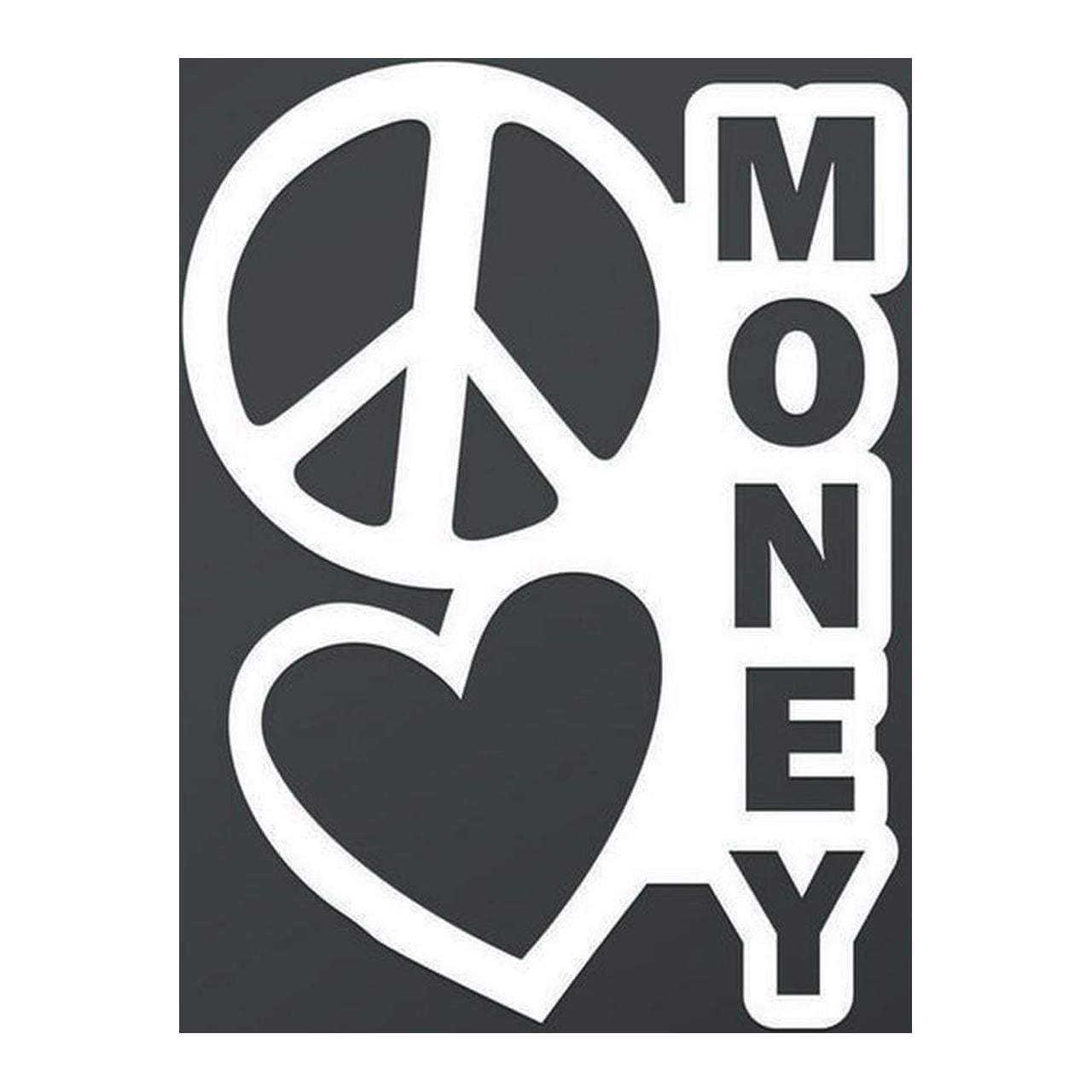 Peace Love Money Vinyl Decal Sticker | Cars Trucks Vans Walls Laptops ...