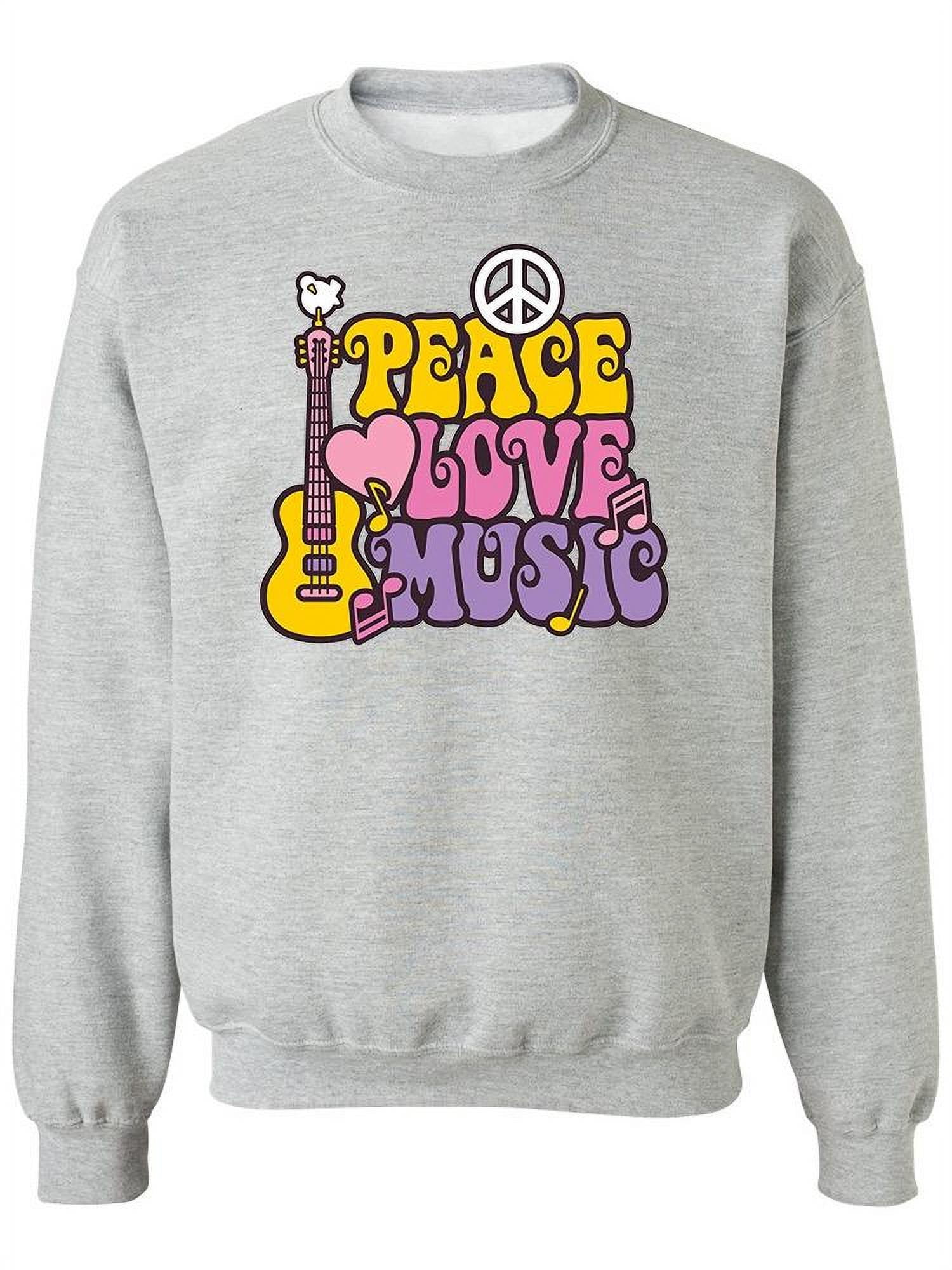 Peace. Love. Music. Sweatshirt Women -Image by Shutterstock, Female ...