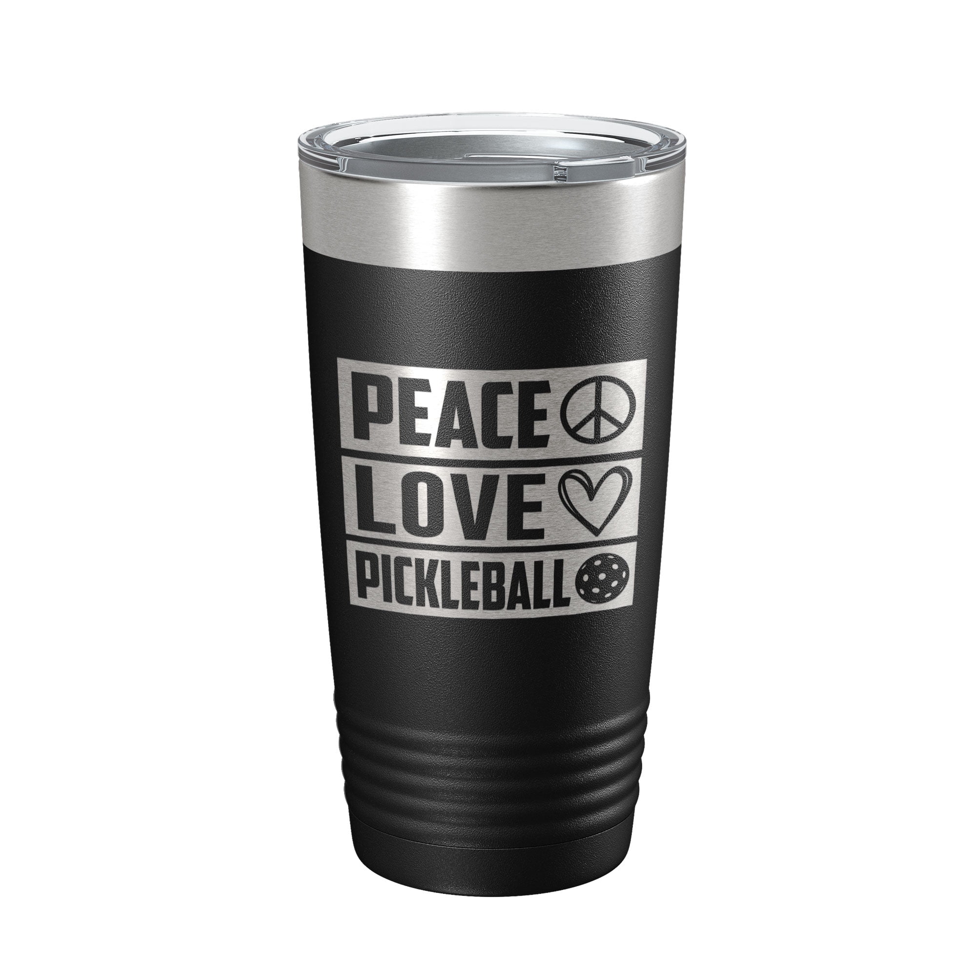 Peace Love Pickleball Tumbler Travel Mug Insulated Laser Engraved ...