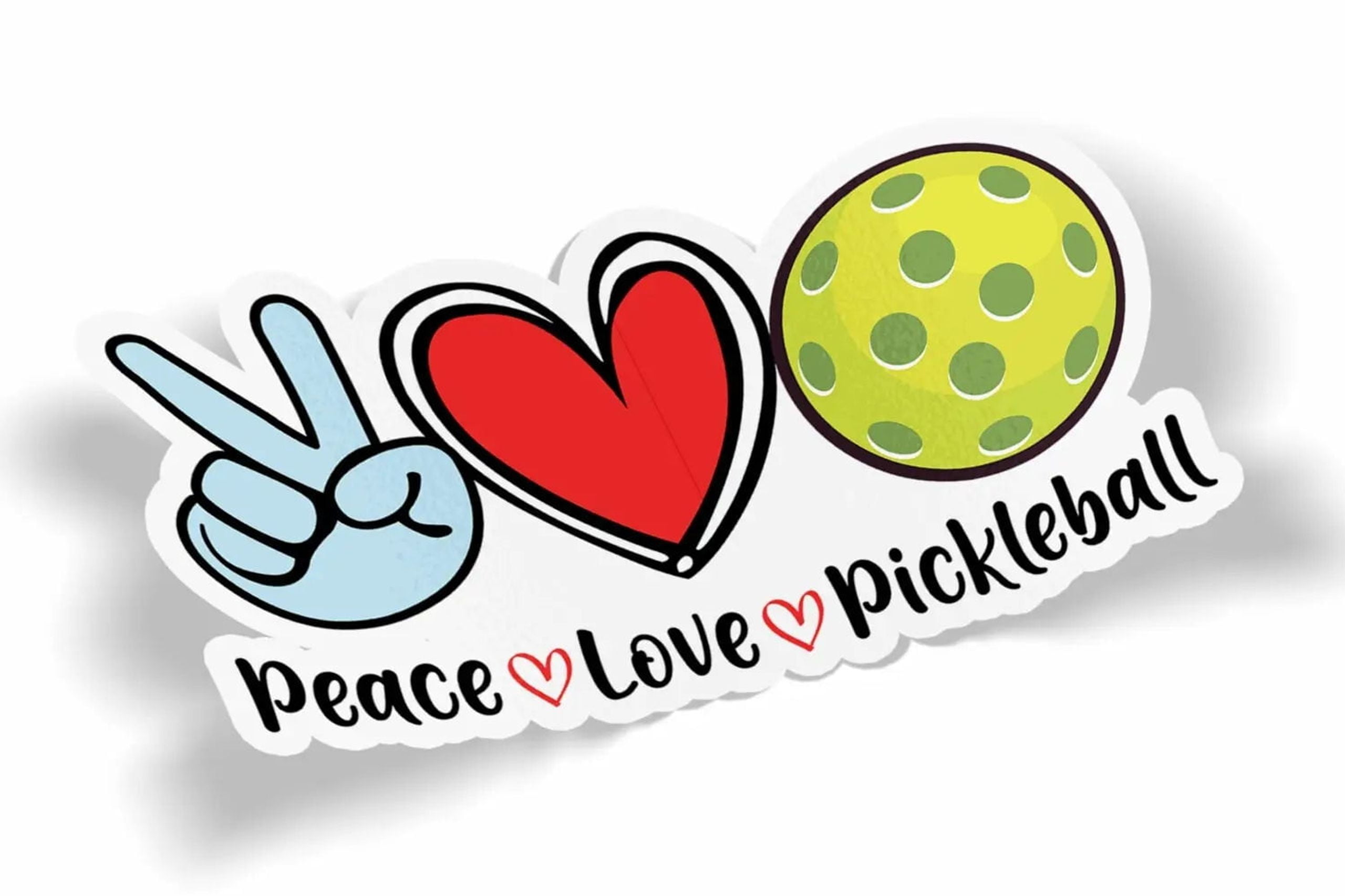 Peace Love Pickleball Waterproof Sticker - Walmart.com