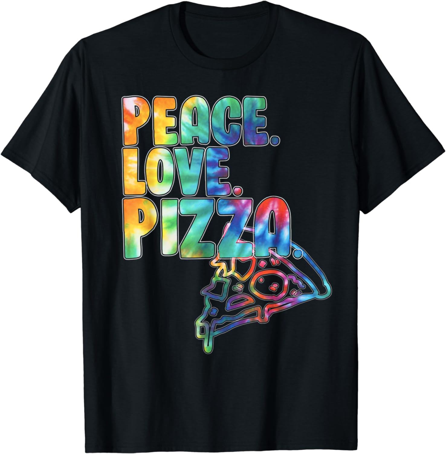 Peace Love Pizza Tie Dye T-Shirt - Walmart.com