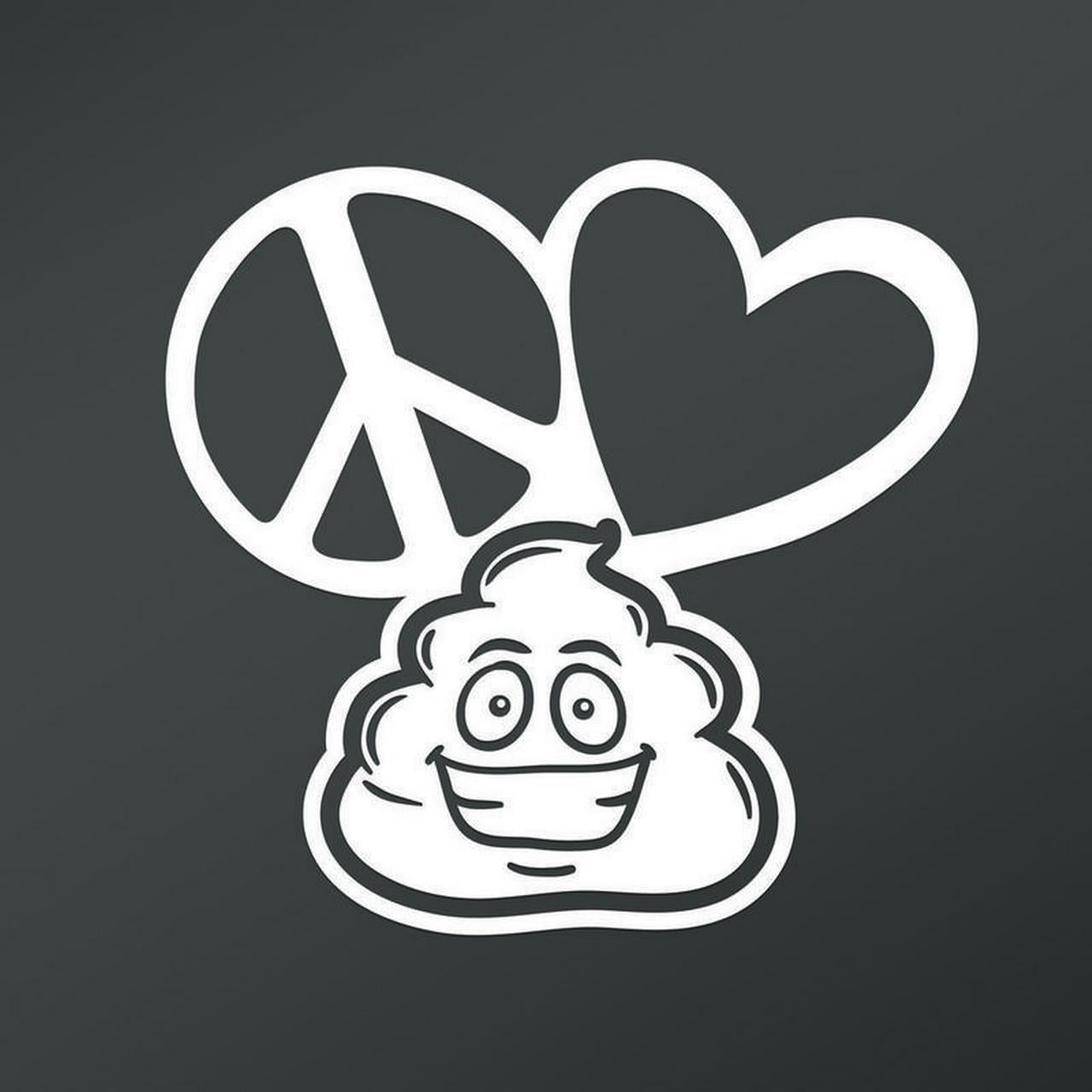 Peace Love Poop Vinyl Decal Sticker | Cars Trucks Vans Walls Laptops ...
