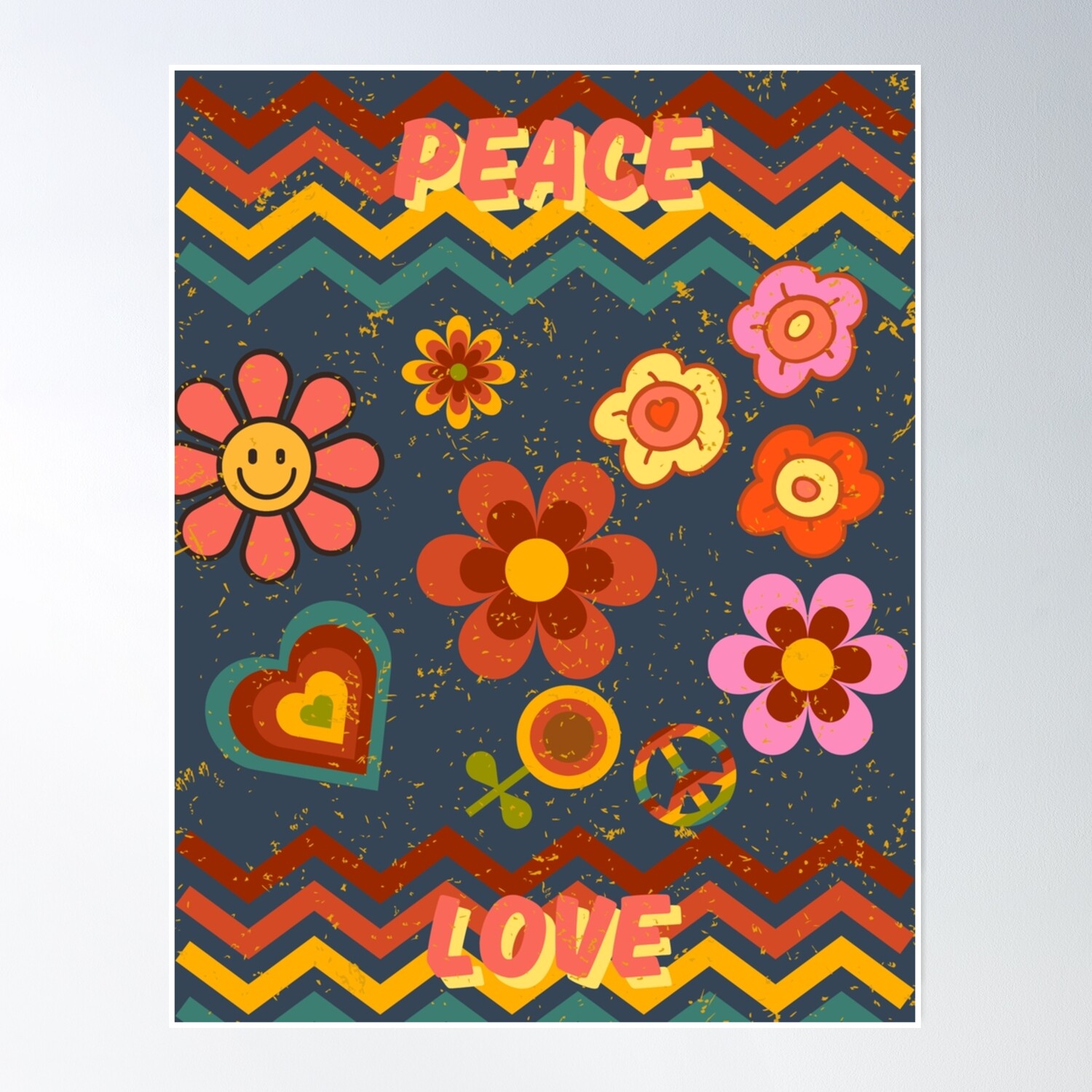 Peace & Love Poster Wall Art, Modern Wall Decor, 16x24 UNFRAMED ...