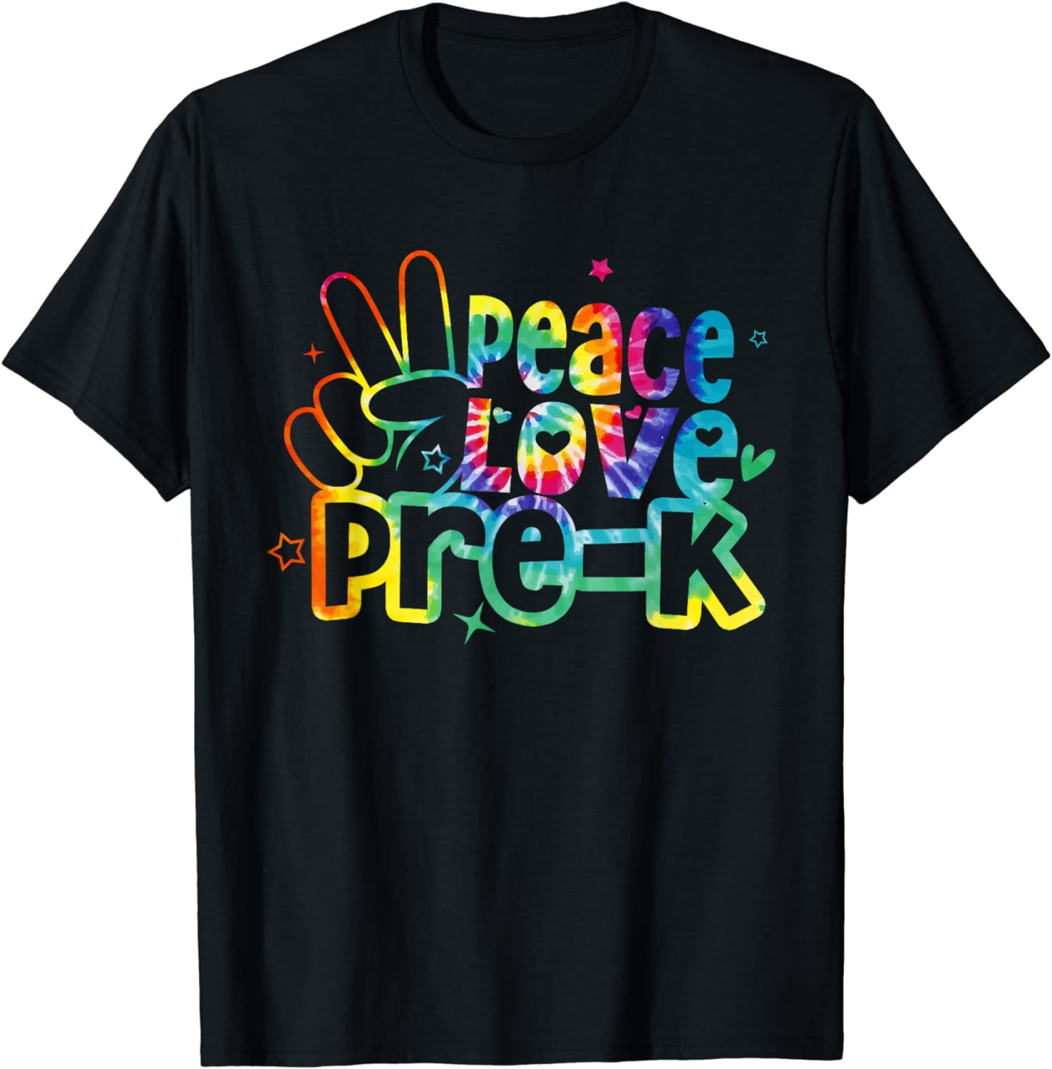 Peace Love Pre-K Tie Dye Back to School Teacher Kids T-Shirt - Walmart.com