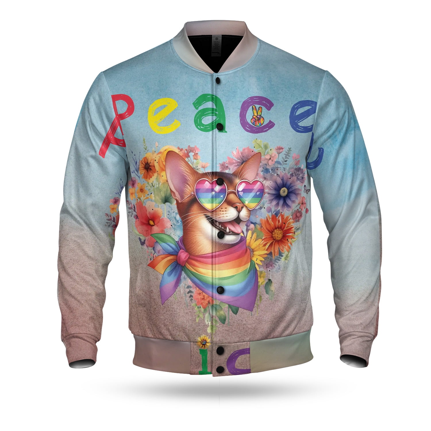 Peace Love Pride Abyssinian with Rainbow Sunglasses LGBT LGBTQ+ All ...