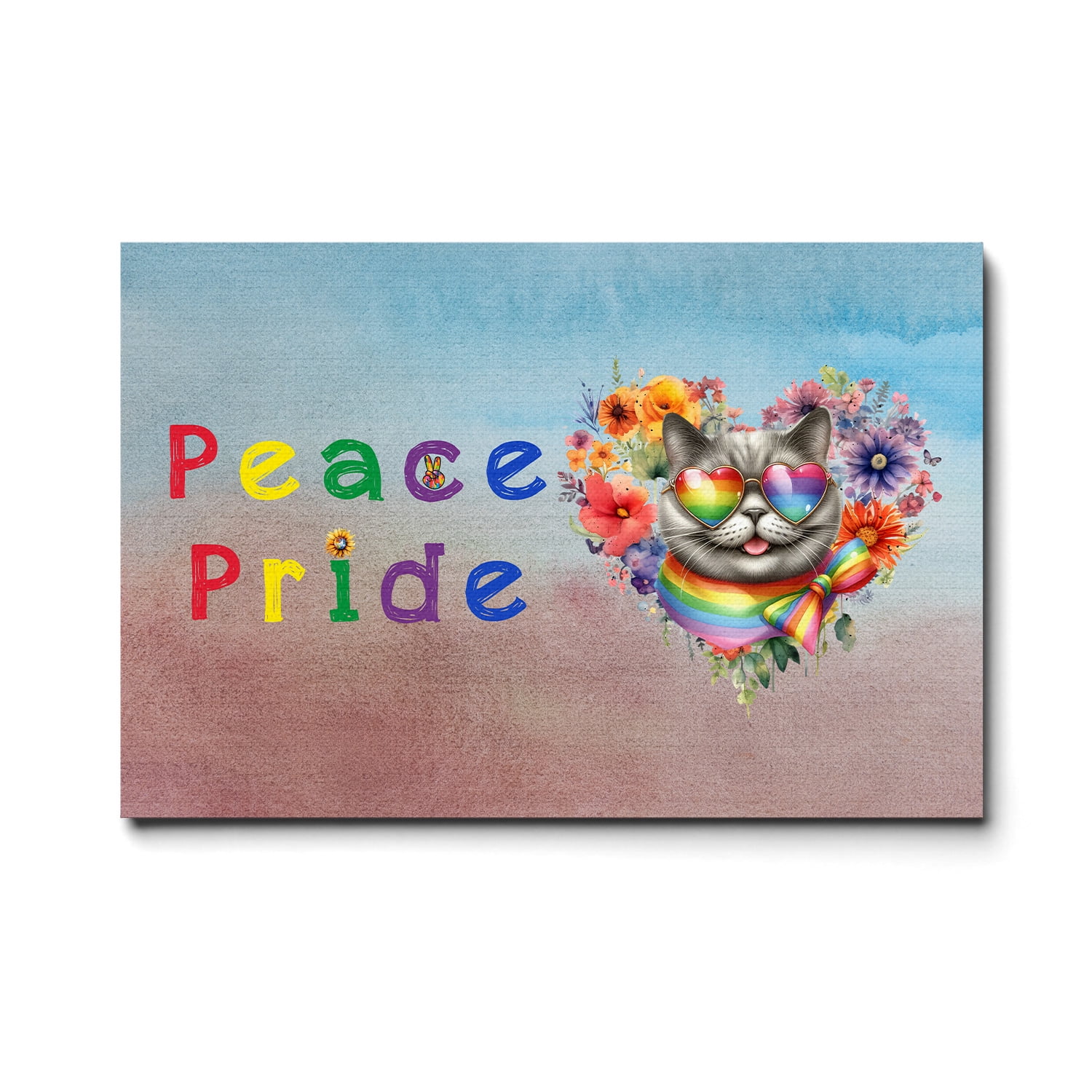 Peace Love Pride British Shorthair with Rainbow Sunglasses LGBT LGBTQ+ ...