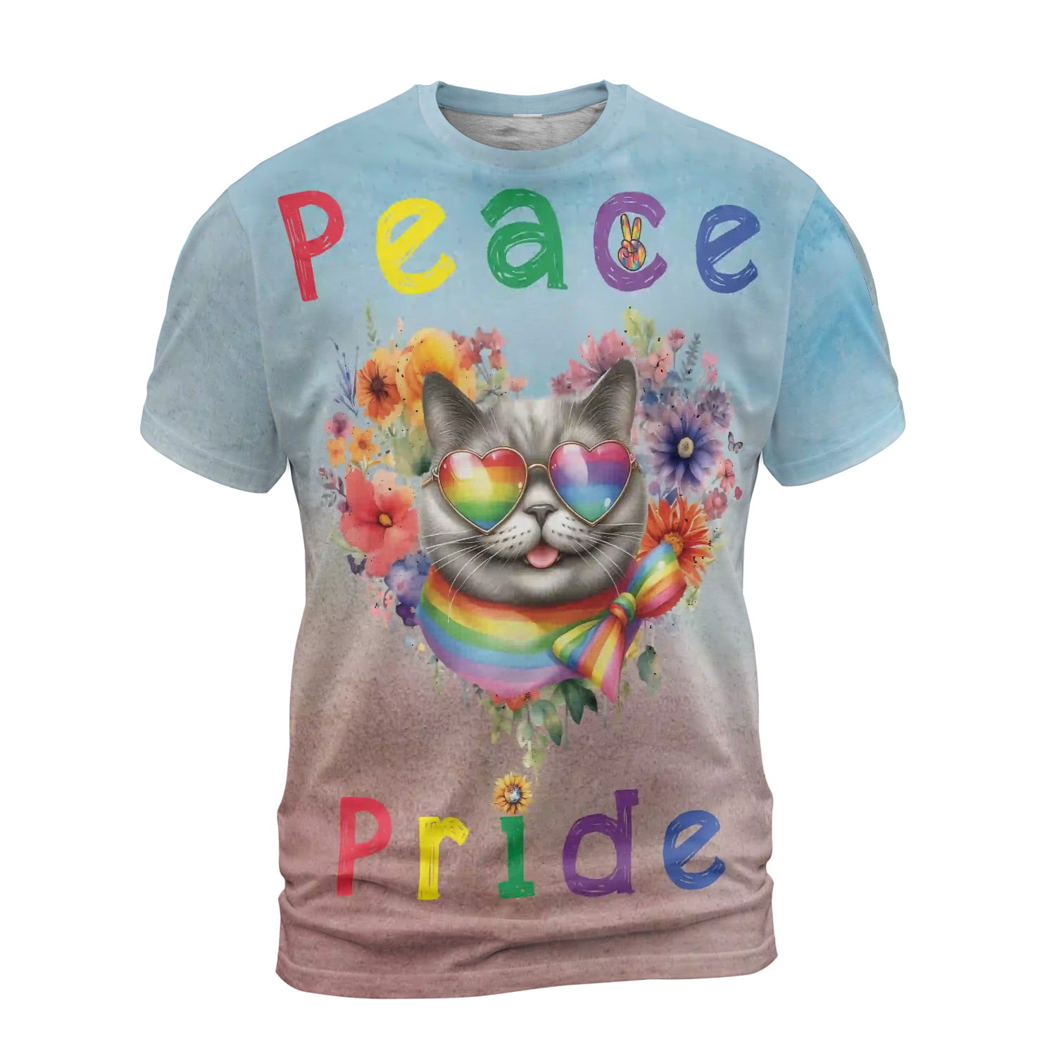 Peace Love Pride British Shorthair with Rainbow Sunglasses LGBT LGBTQ+ ...