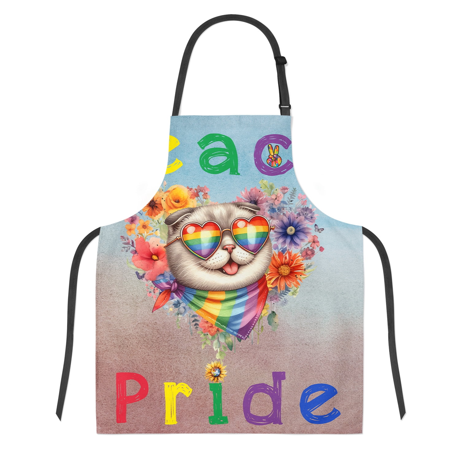 Peace Love Pride Scottish Fold with Rainbow Sunglasses LGBT LGBTQ+ ...