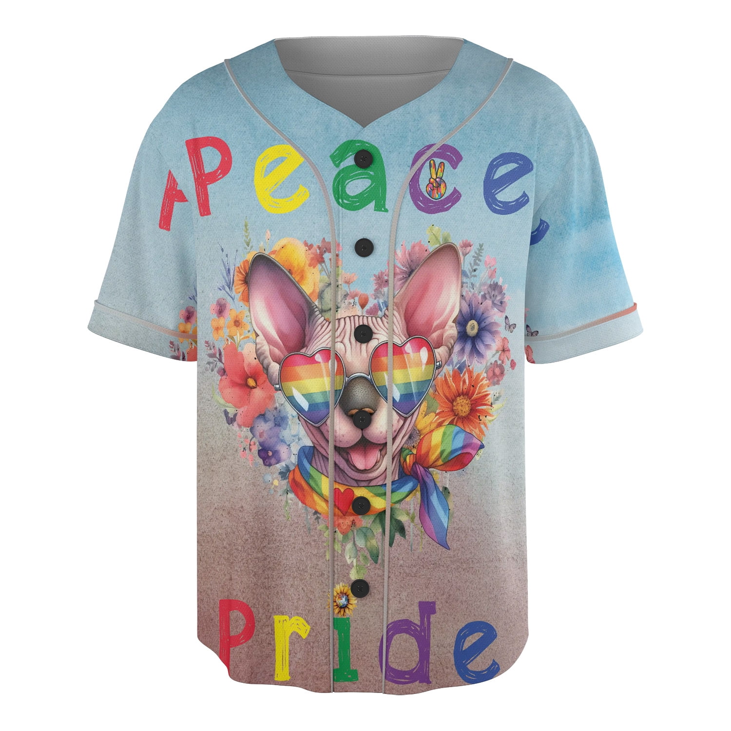 Peace Love Pride Sphynx with Rainbow Sunglasses LGBT LGBTQ+ All Over ...