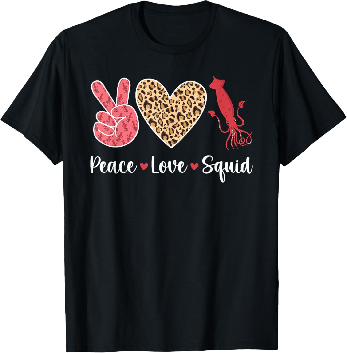 Peace Love Squid Lover Squid Girl Squid Boy T-Shirt - Walmart.com