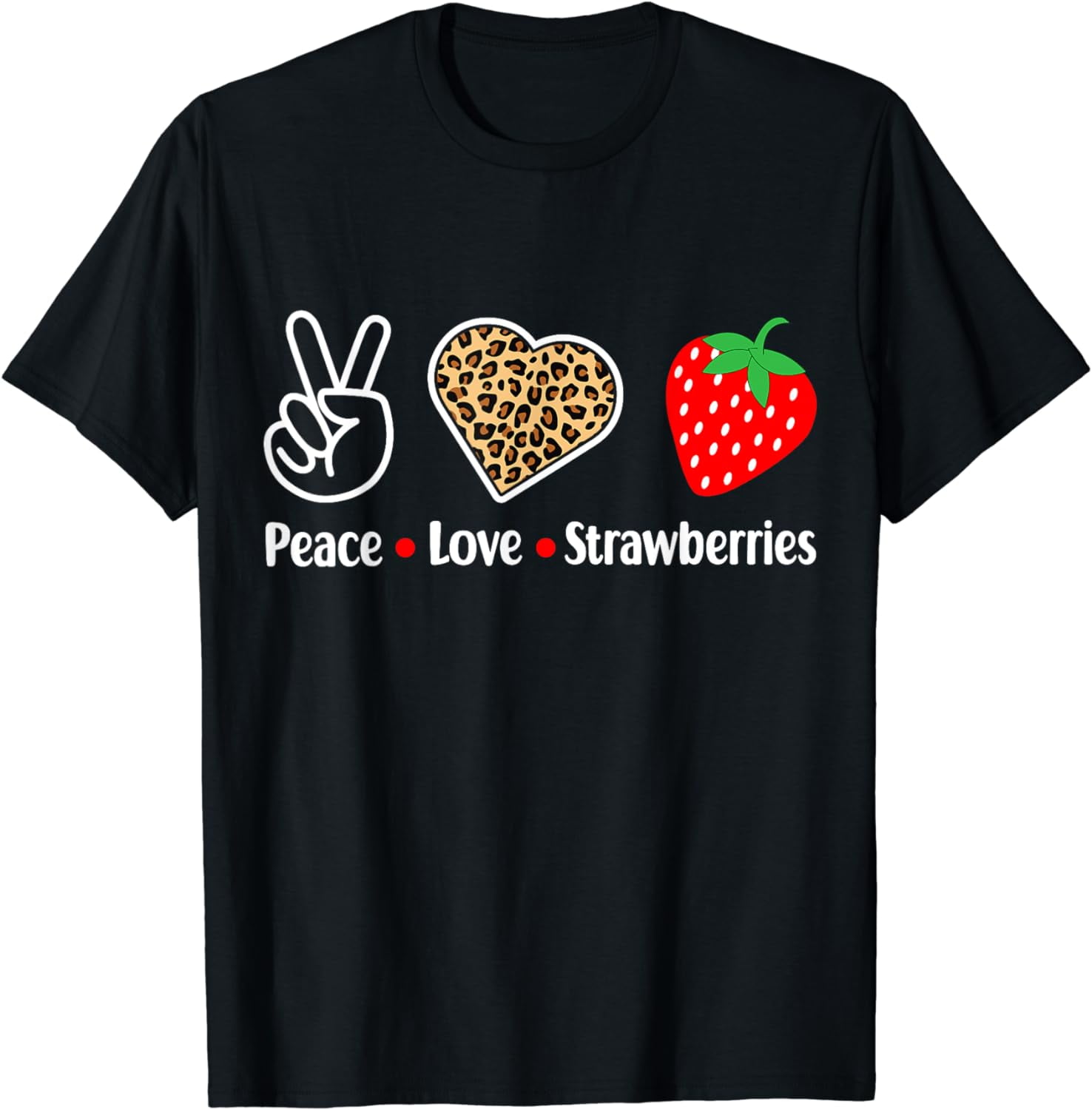 Peace Love Strawberry Farmer Strawberries Lover Berry Fruits T-Shirt ...