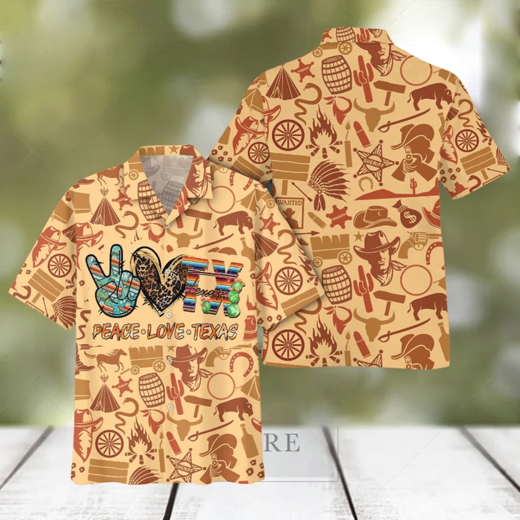 Peace Love Texas Aloha Hawaiian Shirts For Men For Women - Walmart.com