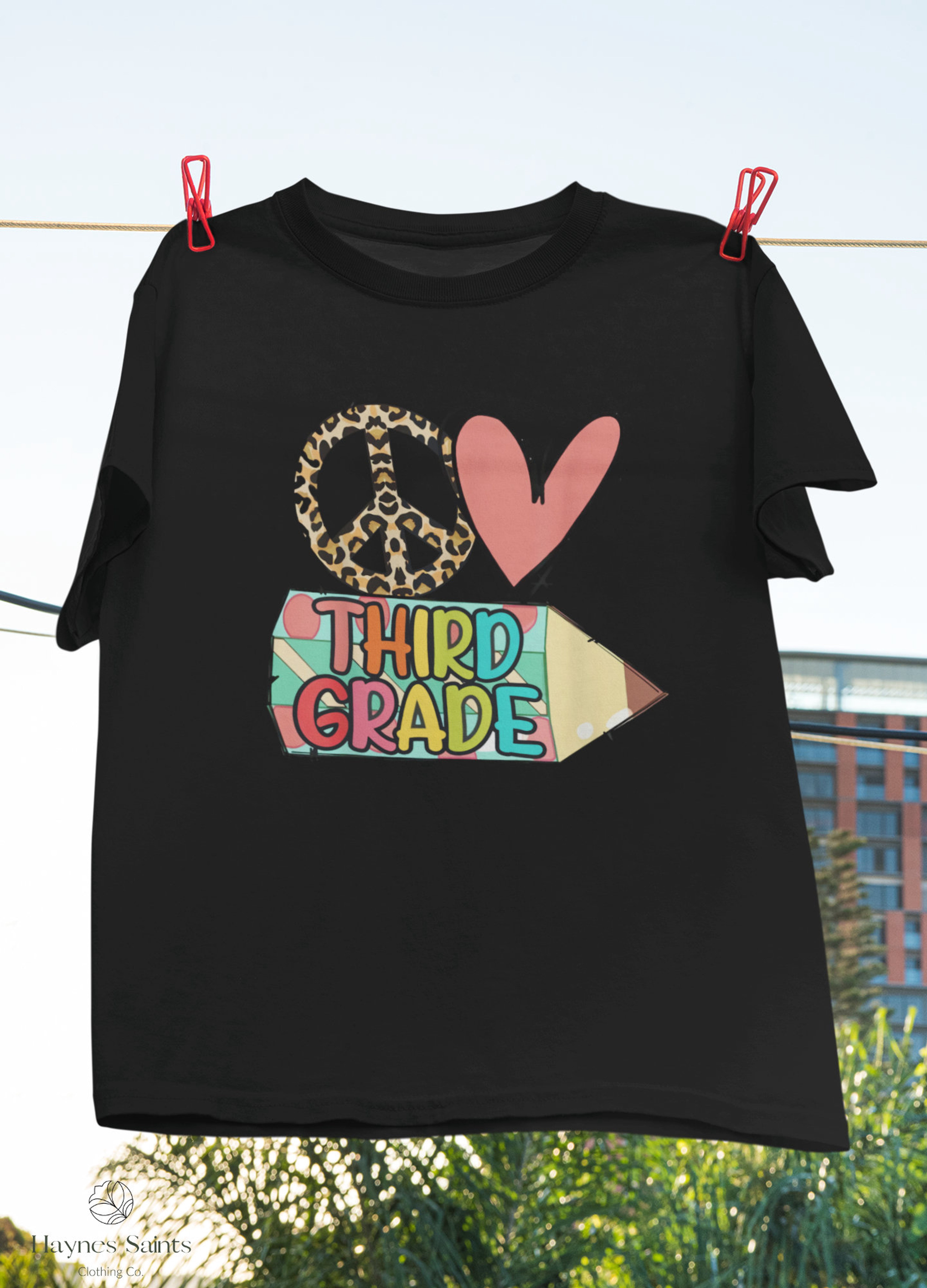 Peace Love Third Grade Welcome Back To School T-Shirt, Peace Love ...