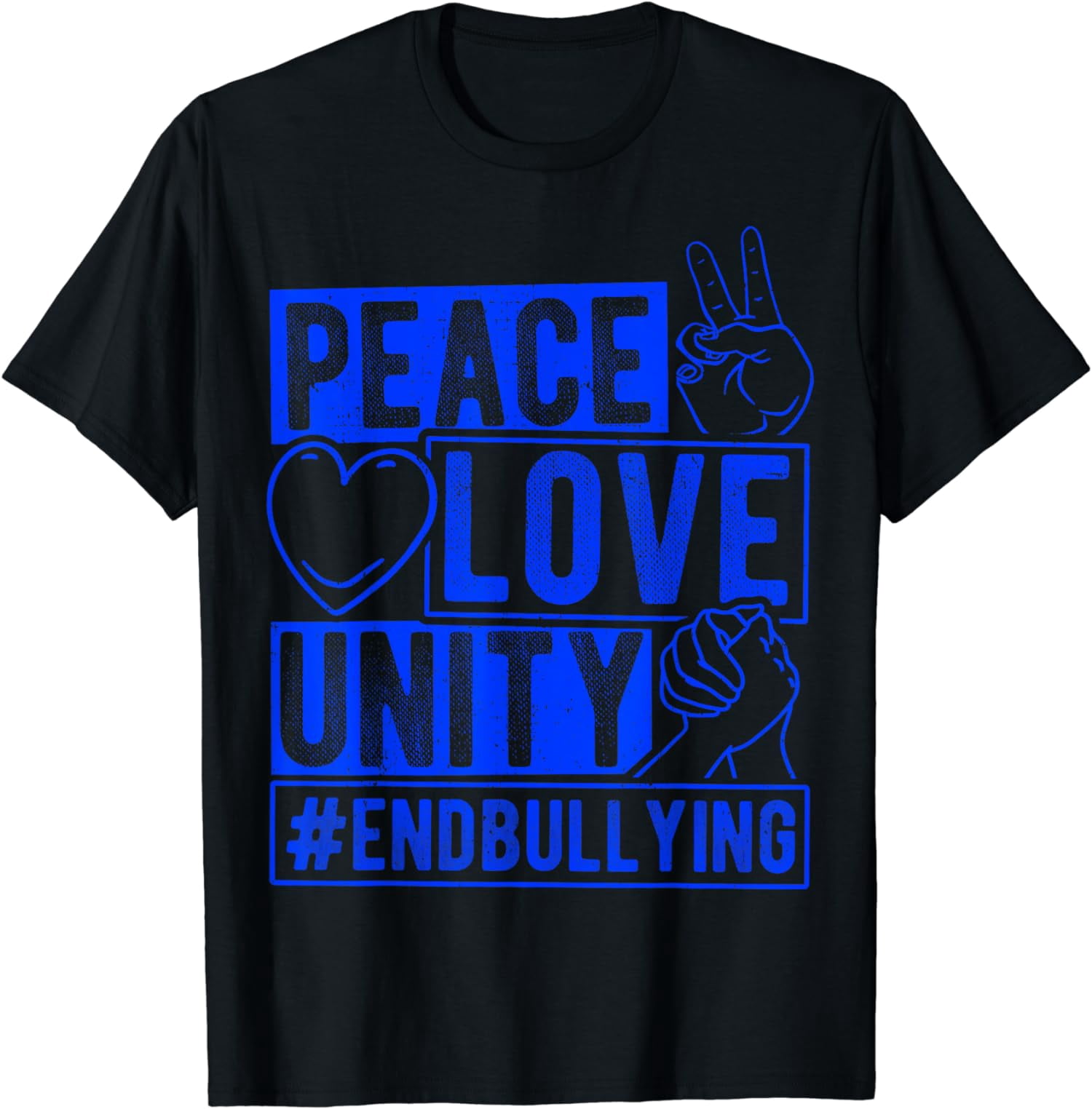 Peace Love Unity Friends Spread Love End Bullying Peace T-Shirt ...