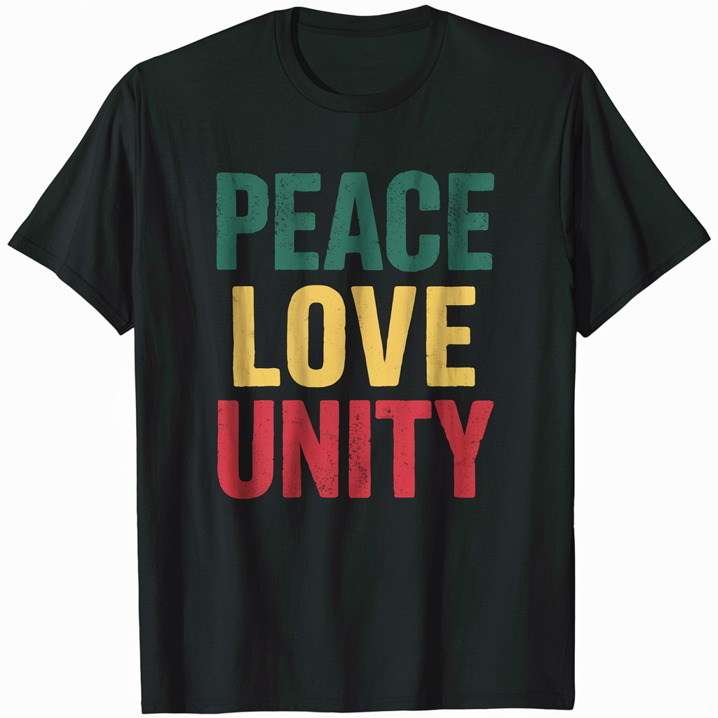 Peace Love Unity Rasta Reggae T-Shirt - Walmart.com
