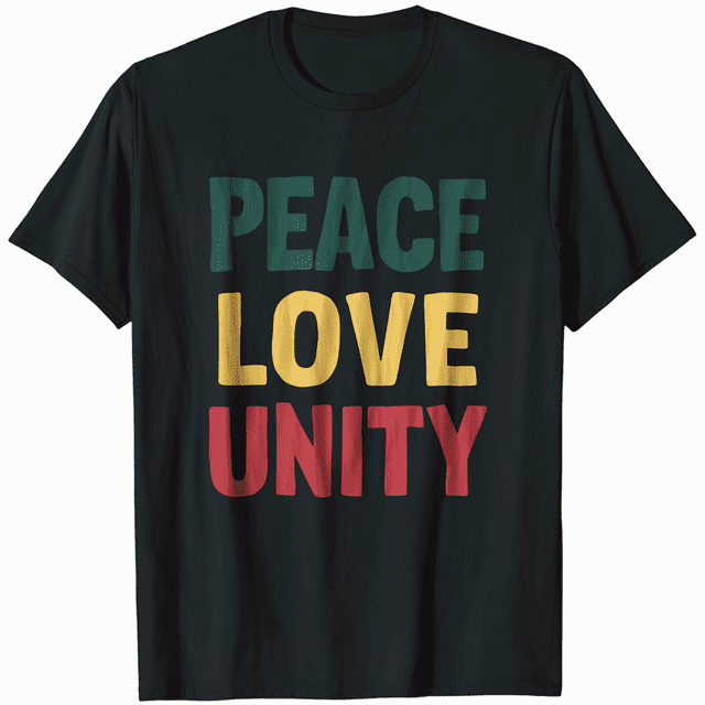Peace Love Unity Rasta Reggae T-Shirt - Walmart.com