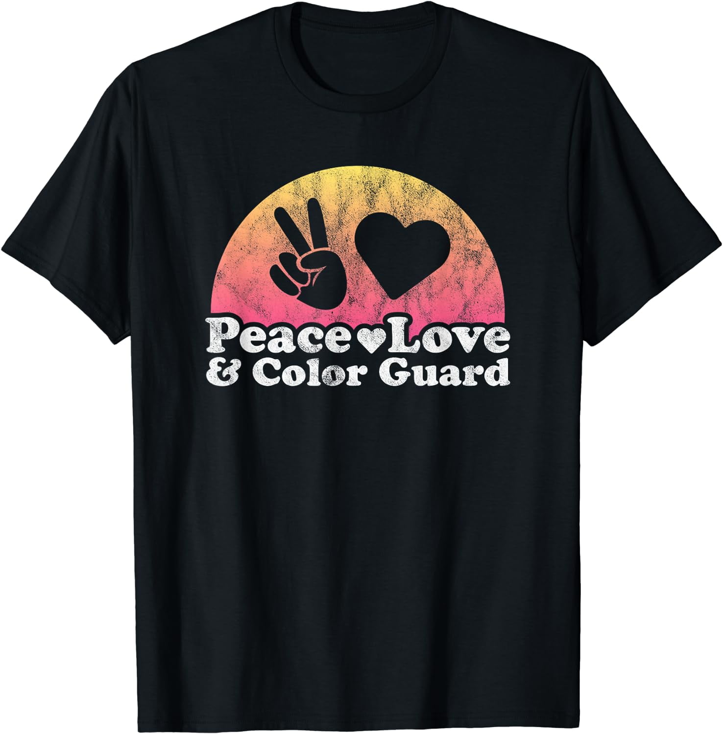 Peace Love and Color Guard T-Shirt - Walmart.com