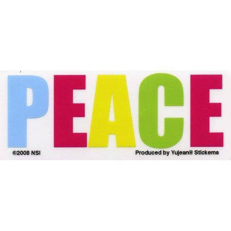 Peace Multi Colored Sign - Mini Sticker / Decal - Walmart.com