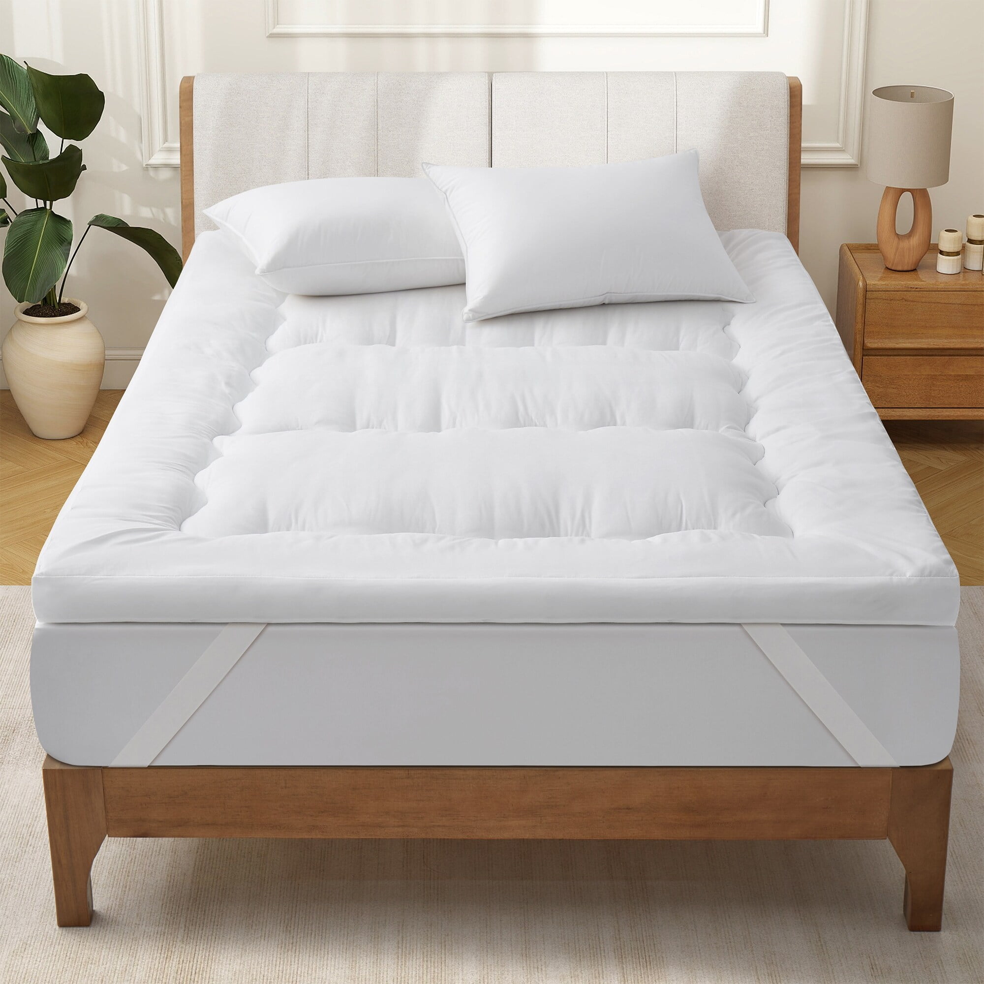 Peace Nest 3"& 4" Ultra Thickness Fitted Down Alternative Fiber ...