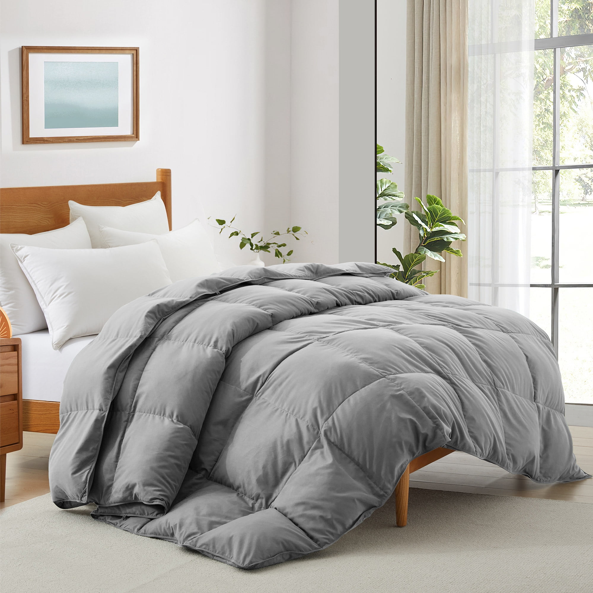 Peace Nest All Season Medium Weight White Goose Down Duvet Comforter ...