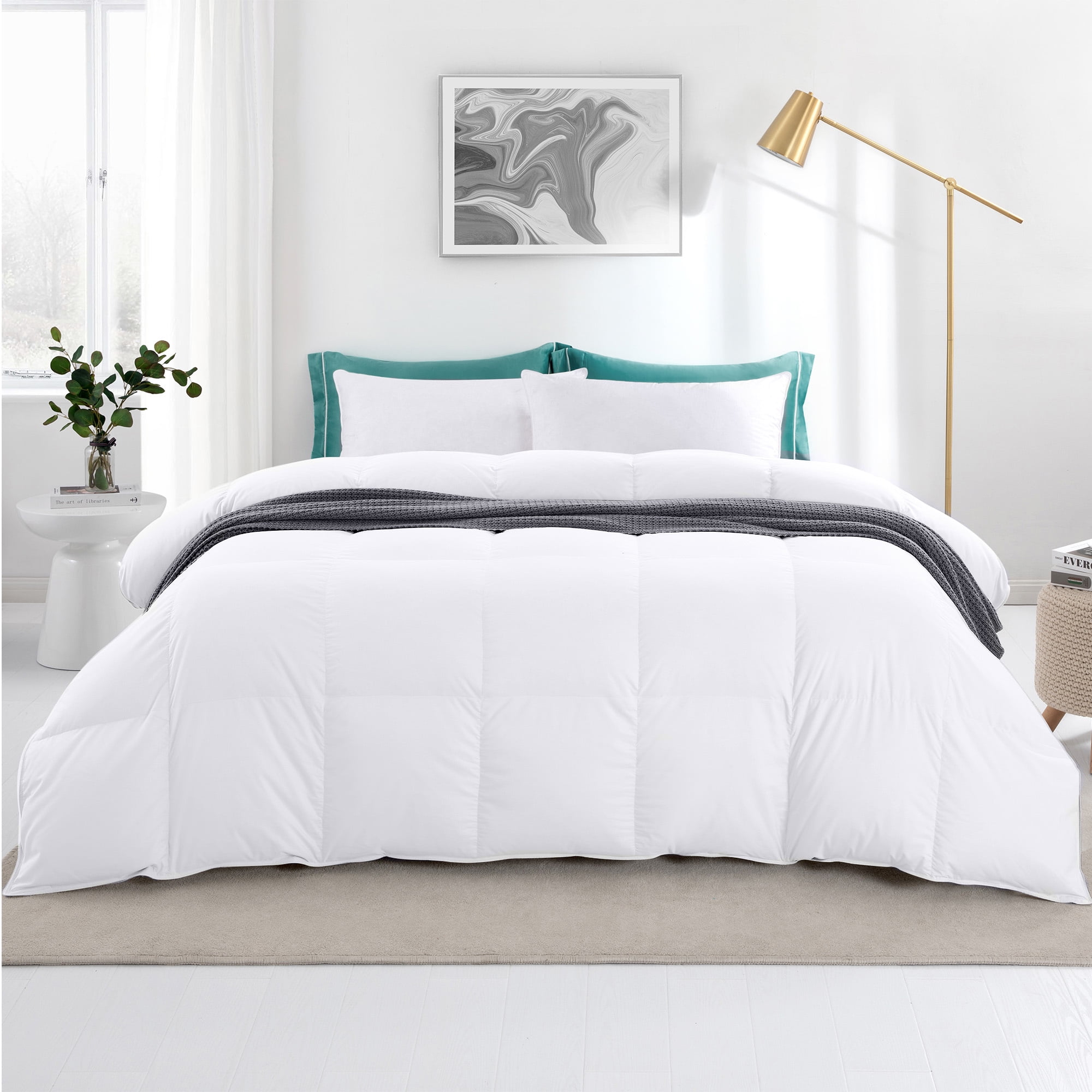 Peace Nest All Season Premium Feather Fiber and Microfiber Comforter ...