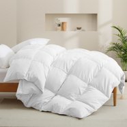 Puredown All Season White Goose Down Fiber Gusseted Comforter, King ...