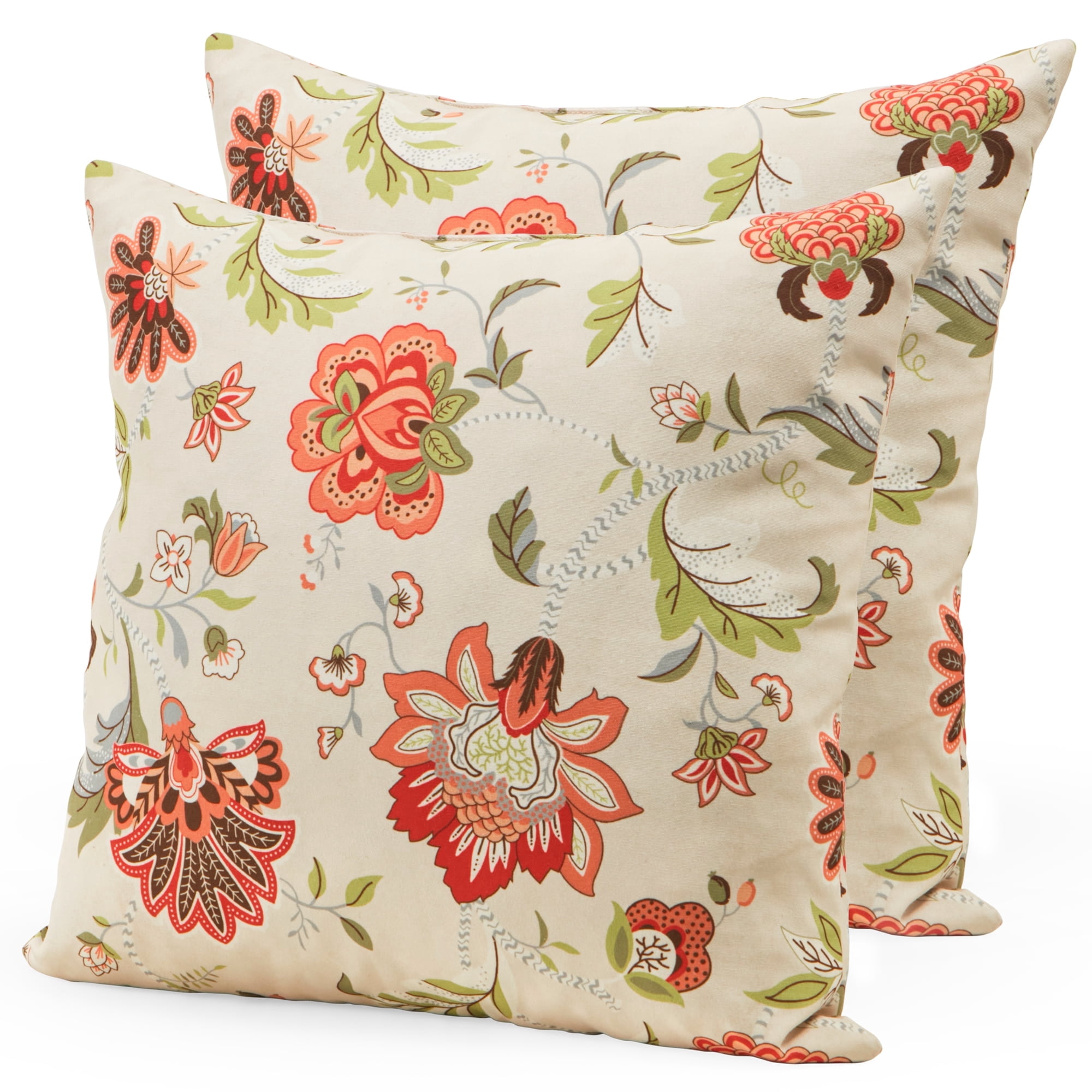Peace Nest Outdoor Pillows Set of 2, 18x18 Waterproof Down Feather ...