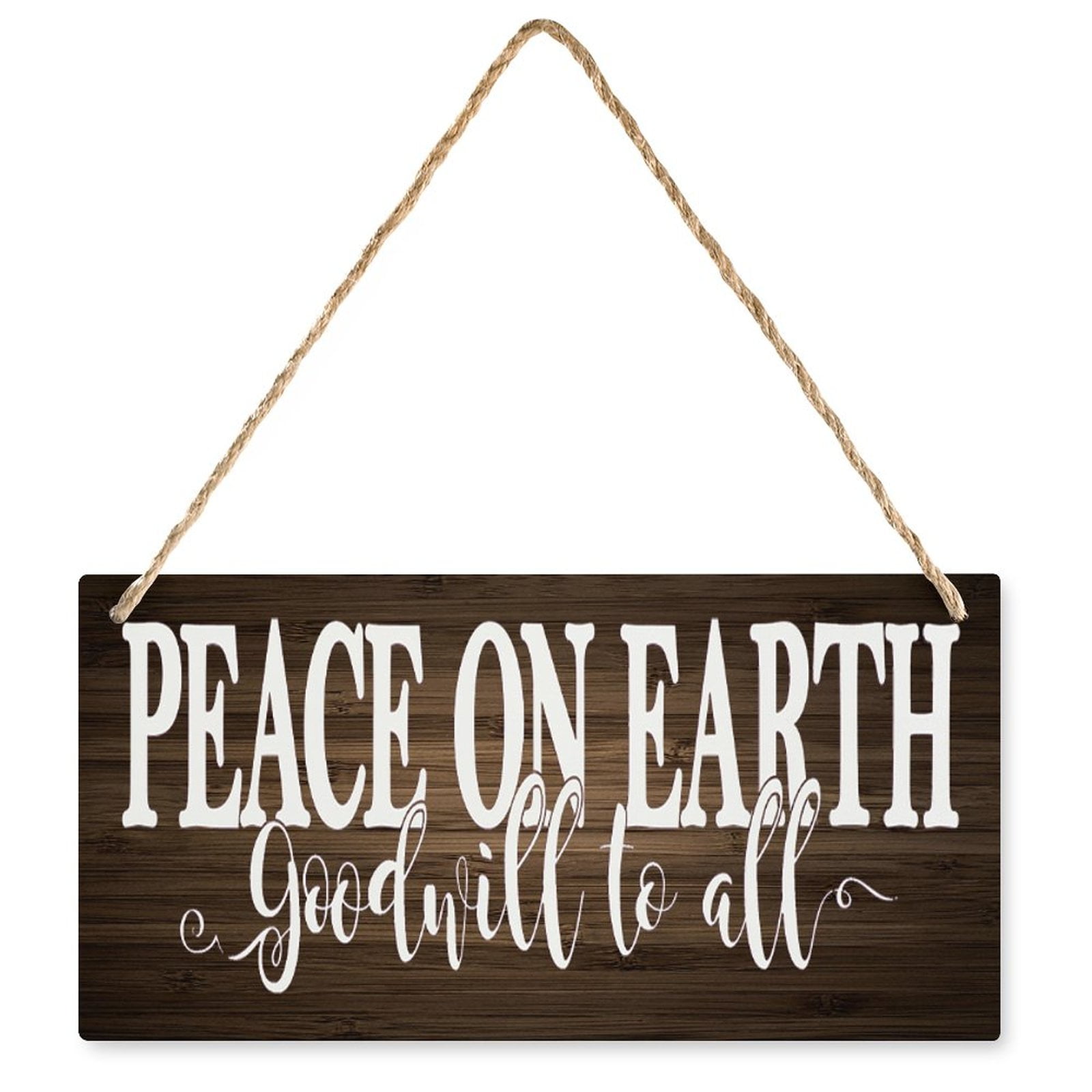 Peace On Earth - Goodwill To All Wooden Sign 12" X 6" House Wood Sign ...
