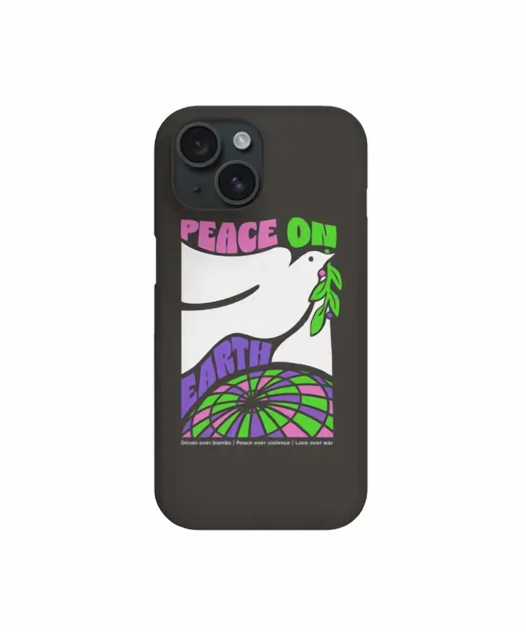 Peace On Earth Simple Dove Symbol Art Phone Case for iPhone 16 15 14 13 ...