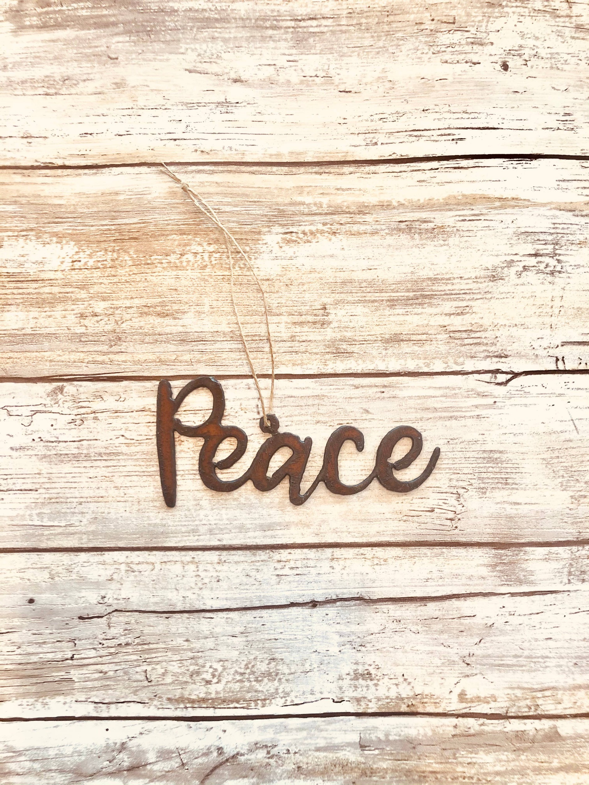 Peace Ornament Cursive Word Ornament - Walmart.com