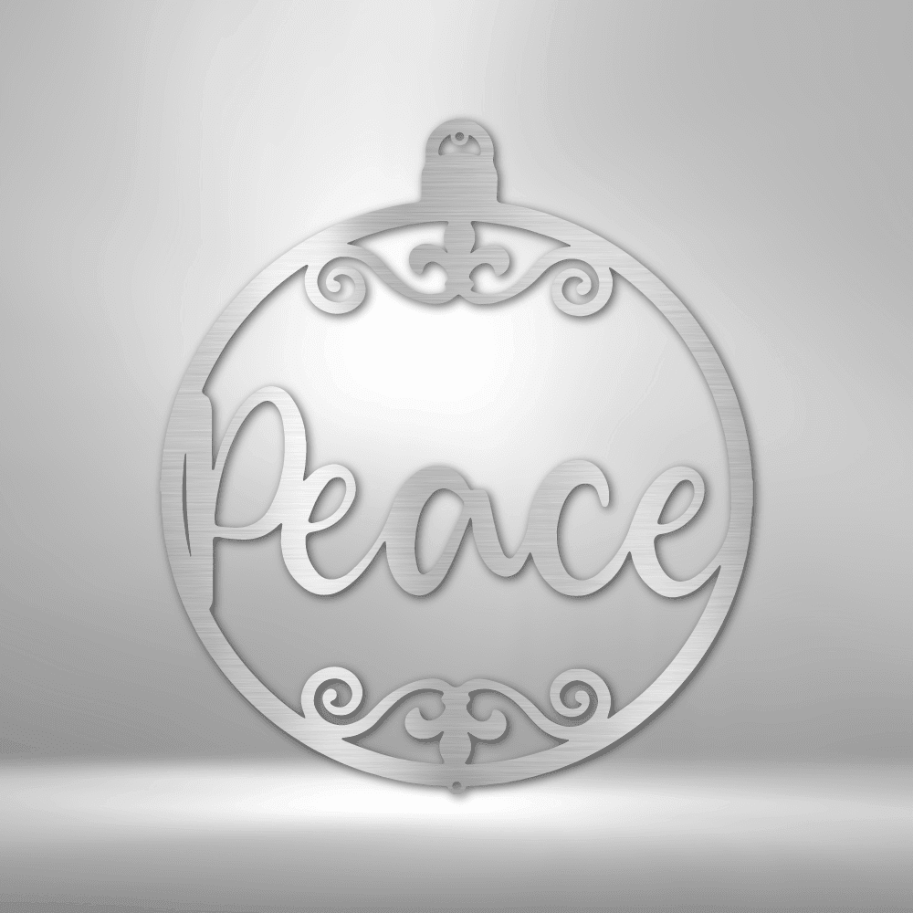 Peace Ornament Steel Sign Laser Cut Powder Coated Home & Office Metal ...