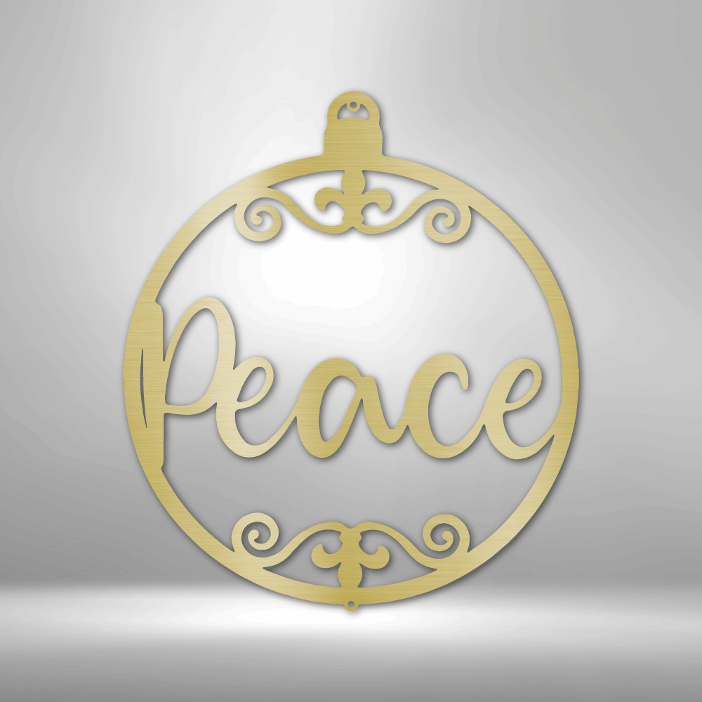 Peace Ornament Steel Sign Laser Cut Powder Coated Home & Office Metal ...