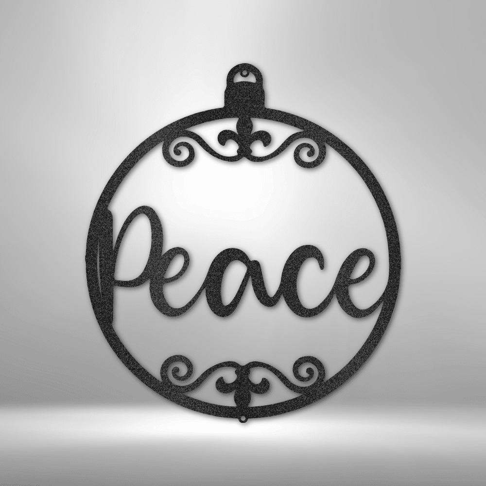 Peace Ornament Steel Sign Laser Cut Powder Coated Home & Office Metal ...