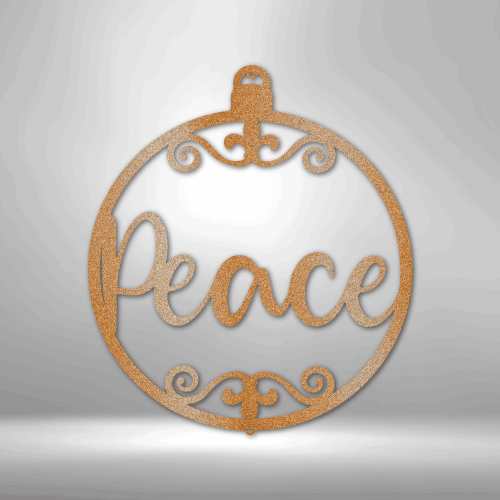 Peace Ornament Steel Sign Laser Cut Powder Coated Home & Office Metal ...