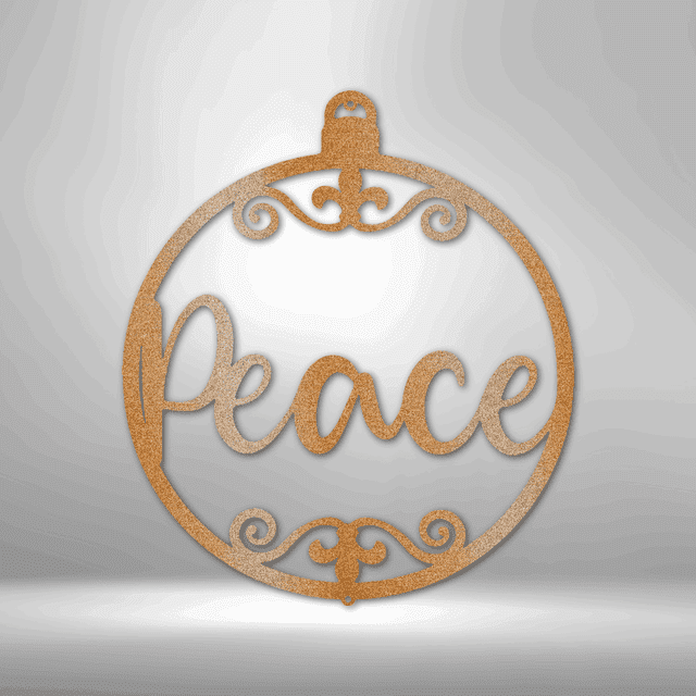 Peace Ornament Steel Sign Laser Cut Powder Coated Home & Office Metal ...