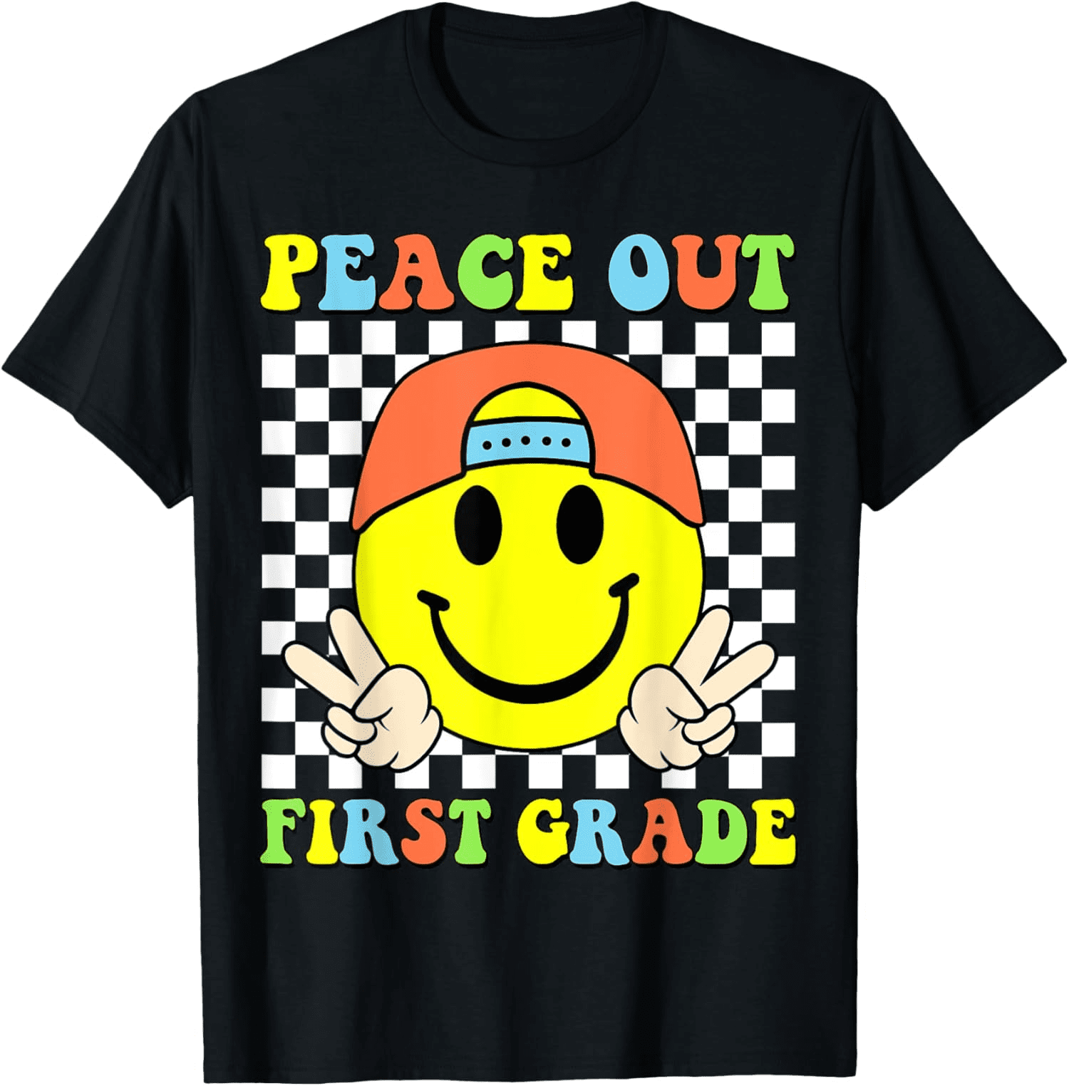Peace Out 1st Grade Boys Kid Graduation Last Day Of School T-Shirt ...