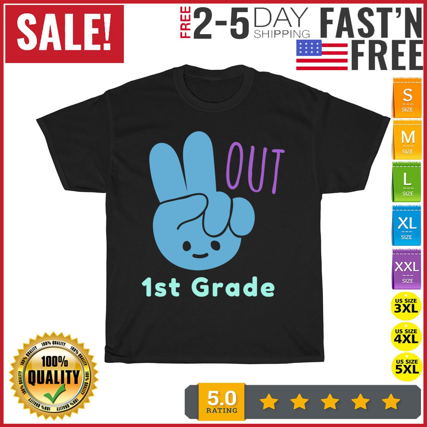 Peace Out 1st Grade Last Day of School Class Of 2021 Grad T Shirt Men ...