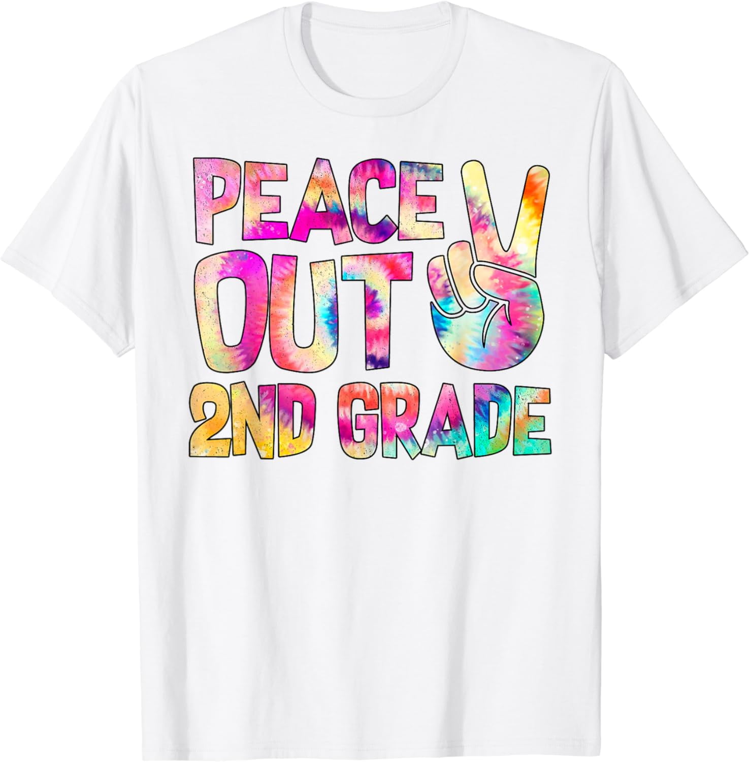 Peace Out 2nd Grade Happy Last Day Of School Tie Dye Kid T-Shirt ...