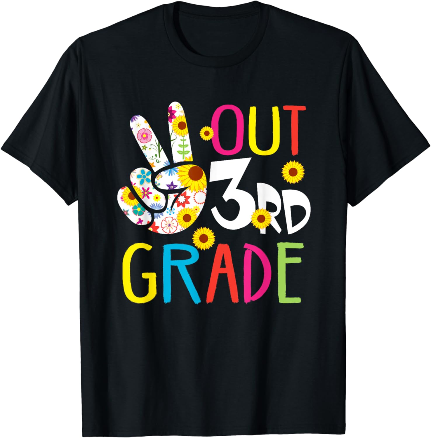 Peace Out 3rd Grade End Of School Year Graduation Teacher T-Shirt ...