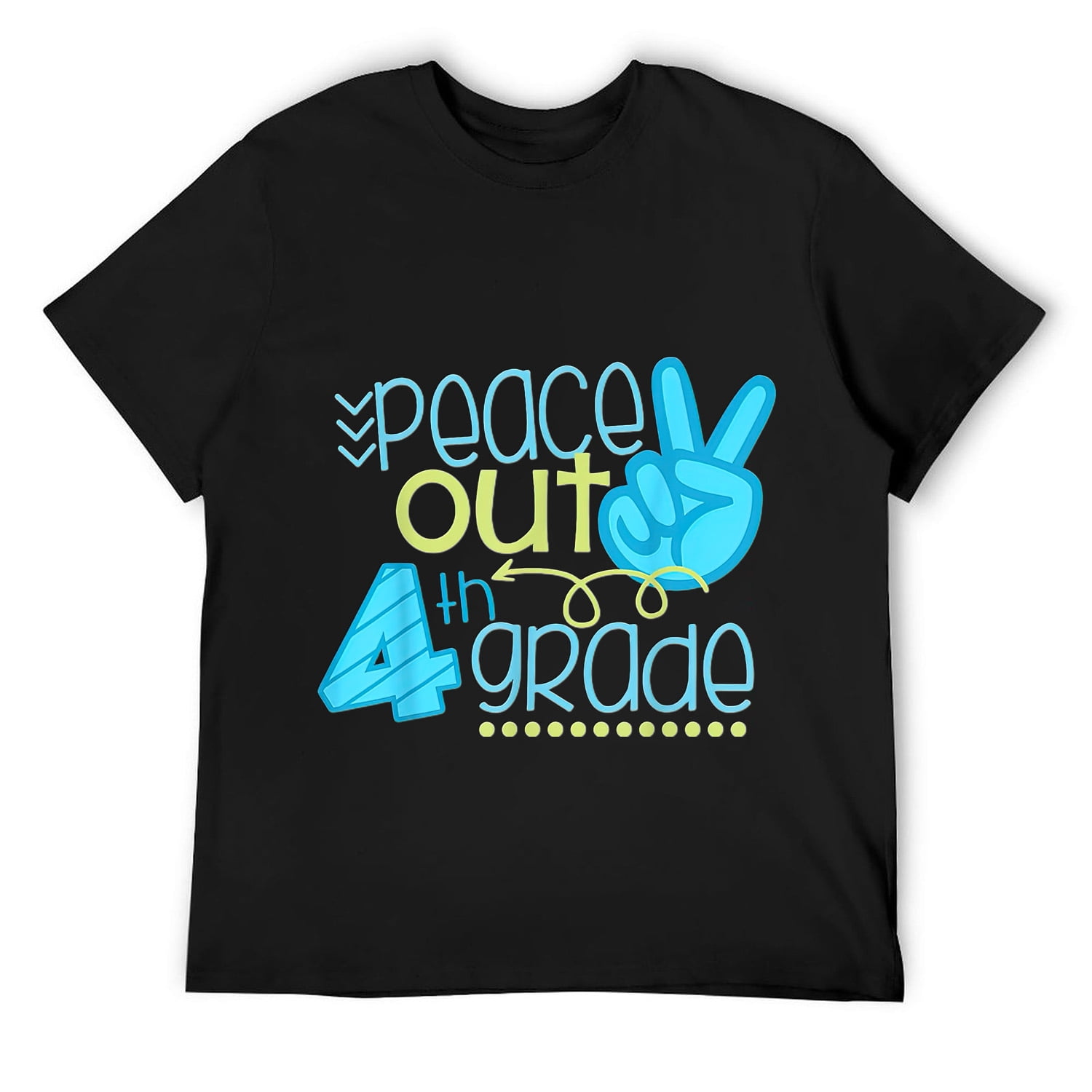 Peace Out 4th Grade Funny End Of School Year Teacher Student T-Shirt ...