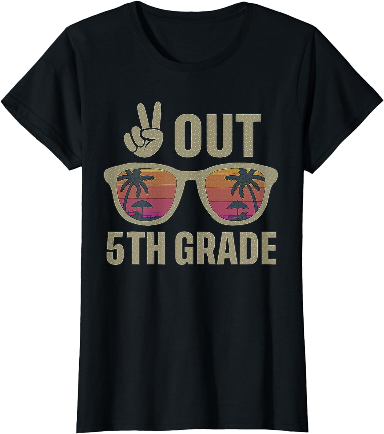 Peace Out 5th Grade Shirt Last Day Of School 5th Graduation T-Shirt ...