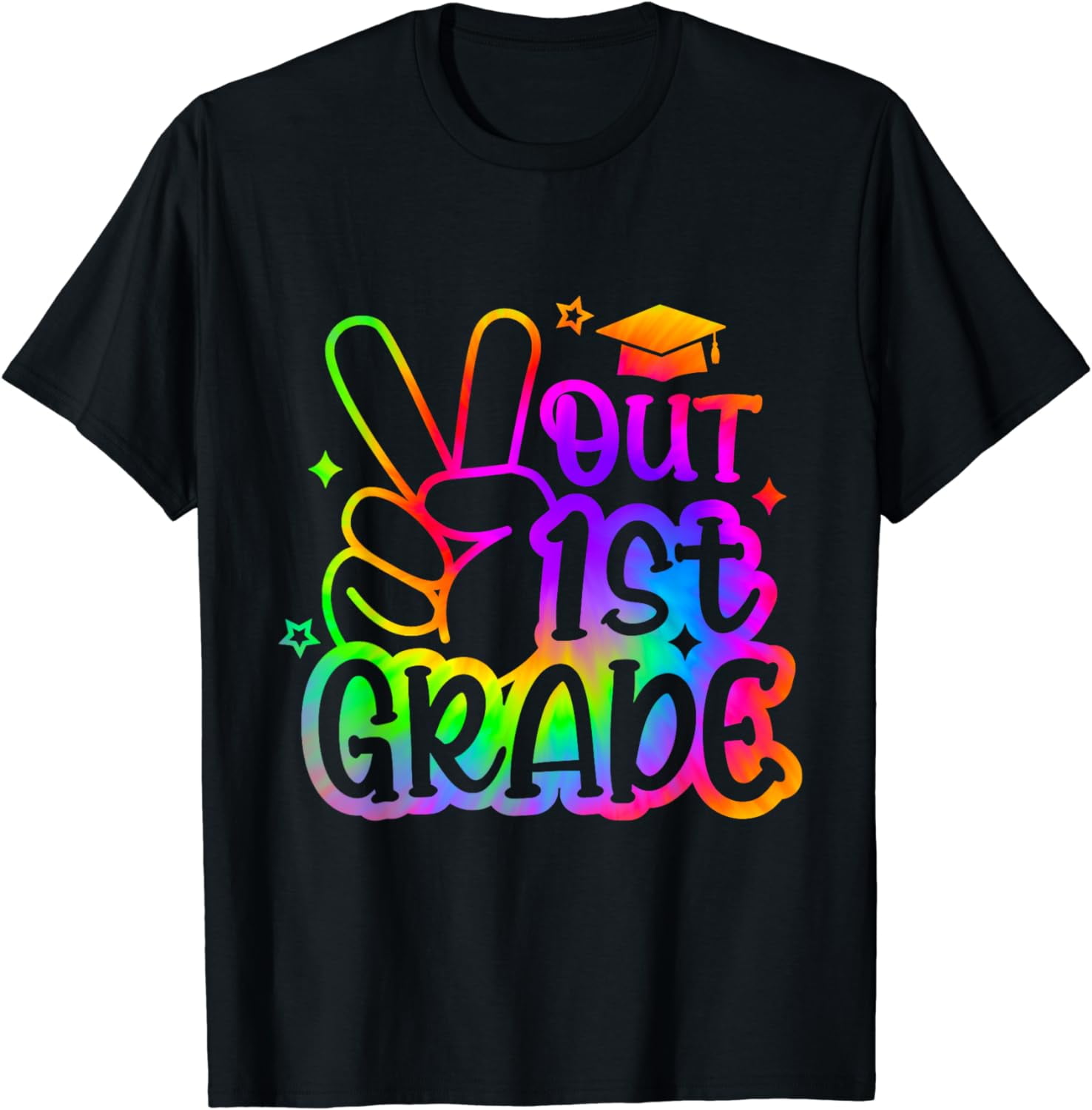 Peace Out First Grade Cute tie dye Last Day Of 1st Grade T-Shirt ...