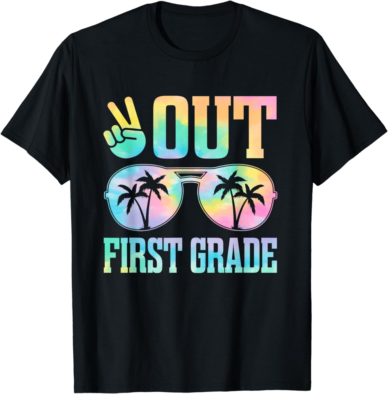 Peace Out First Grade Last Day of School Graduation Gifts T-Shirt ...